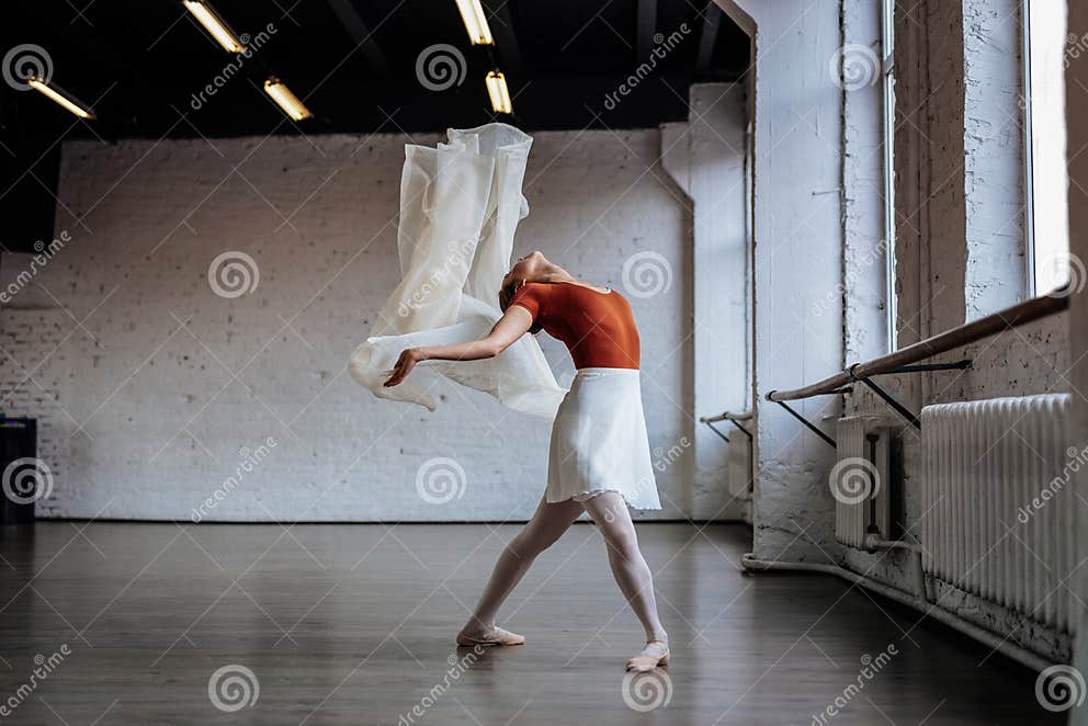 Nice Slim Young Ballet Dancer Leaning Backwards Stock Photo - Image of ...