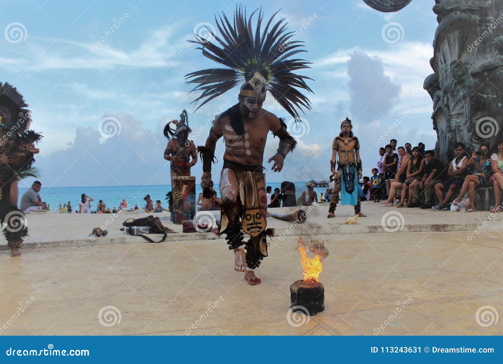 Dancing Person that Represents the Prehispanic Culture Stock Image ...