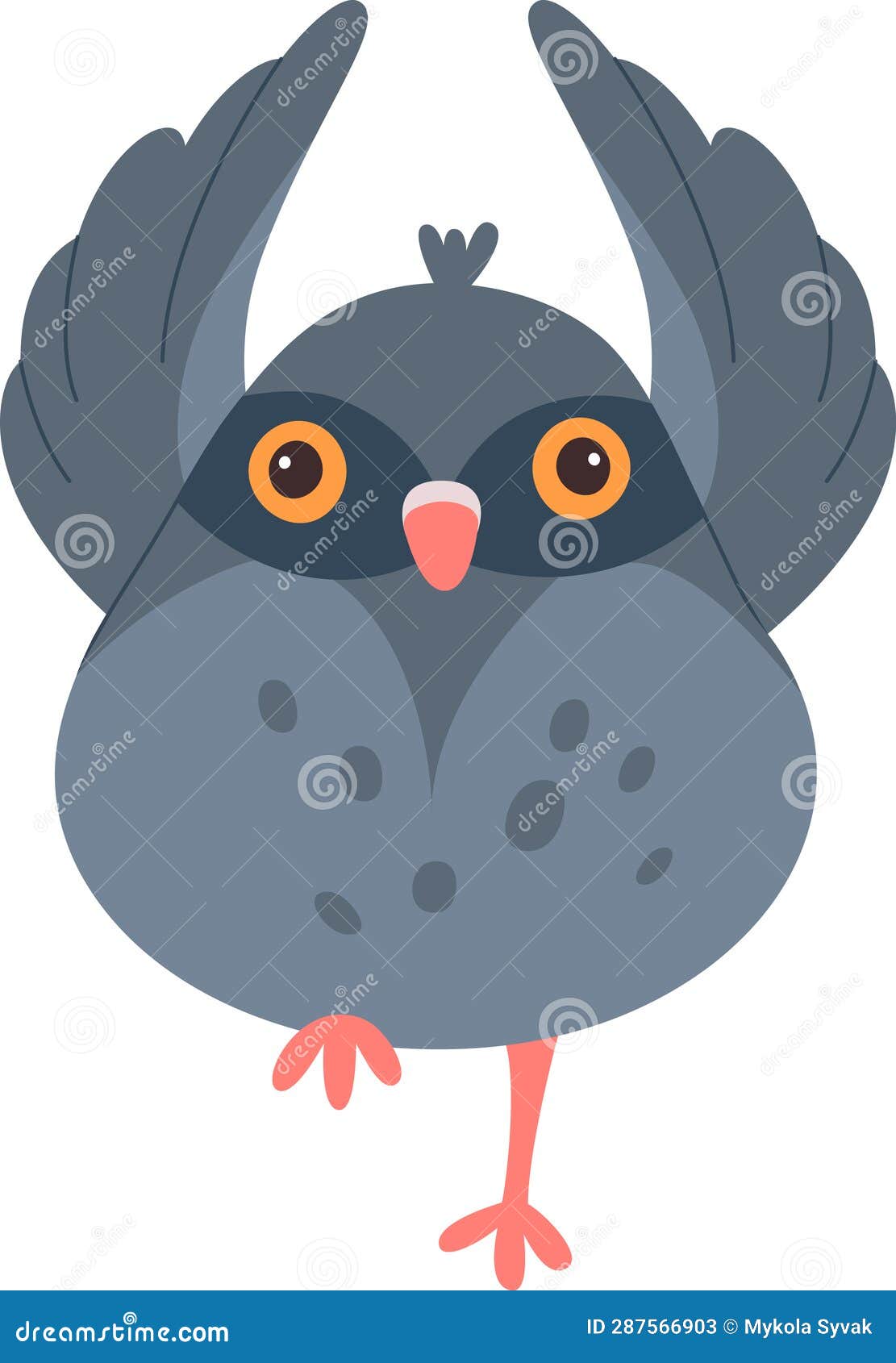 Dancing Pigeon Character stock illustration. Illustration of pigeon ...