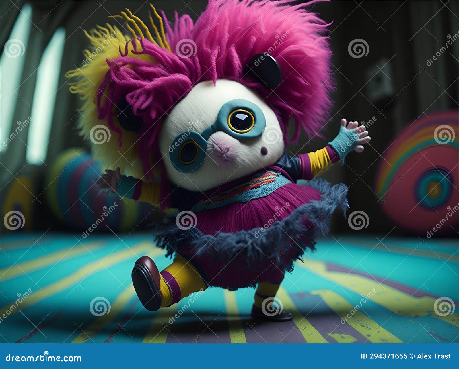Dancing Plush Toy. stock illustration. Illustration of ...