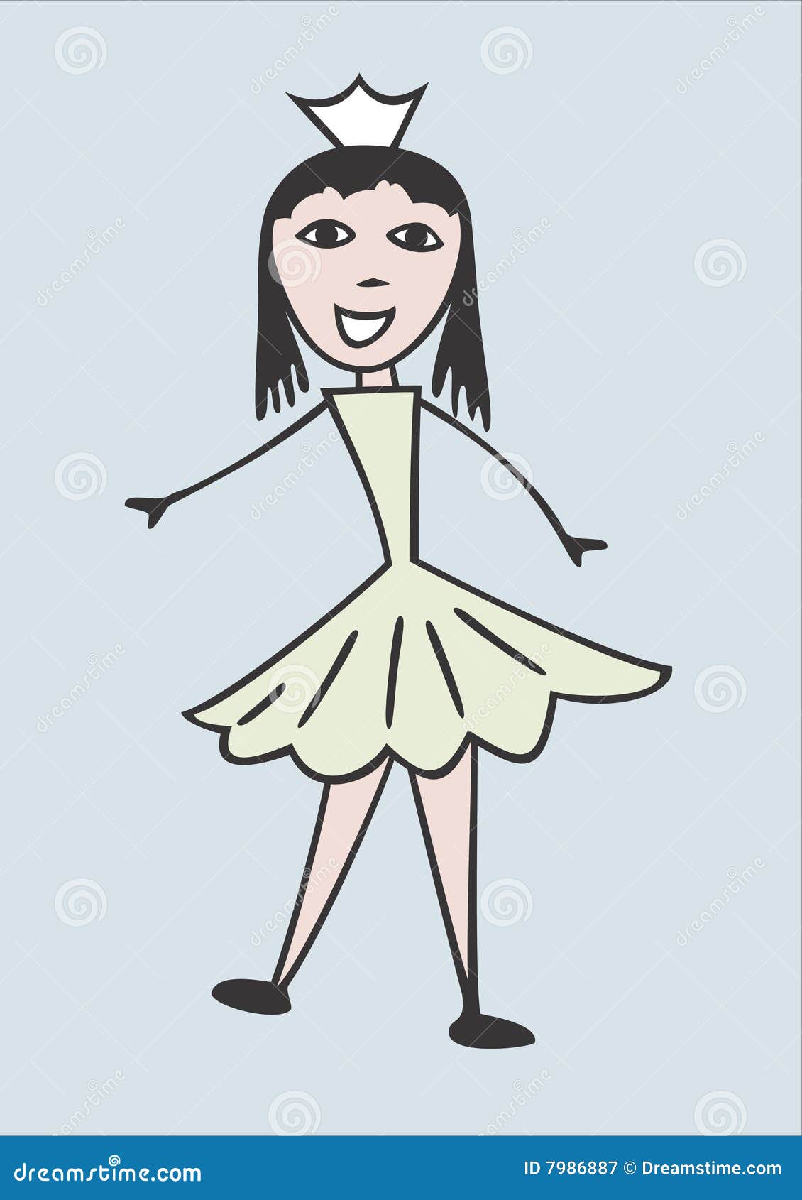 Dancing princess stock vector. Illustration of fashion - 7986887