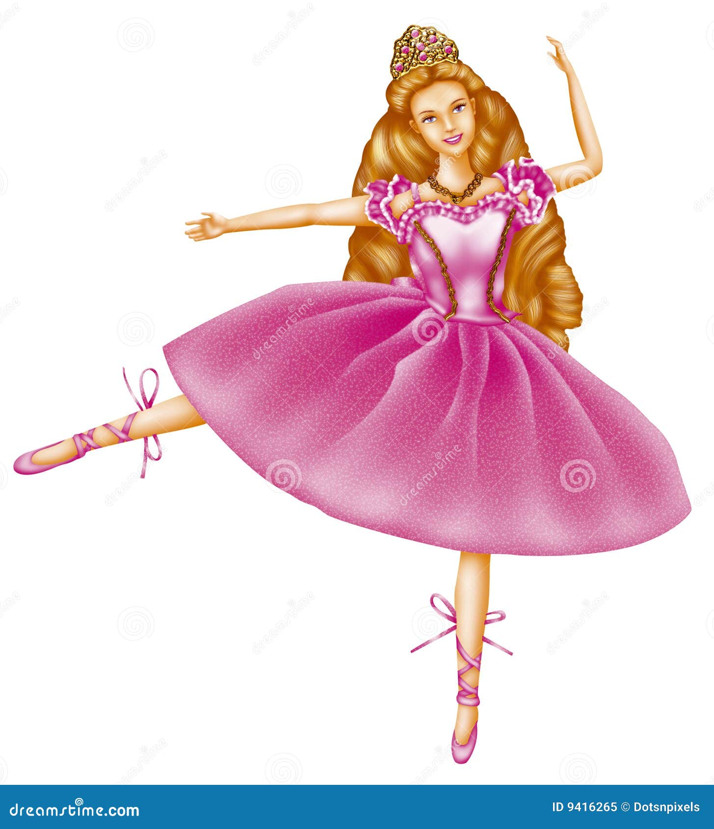 Dancing princess stock illustration. Illustration of girl - 9416265