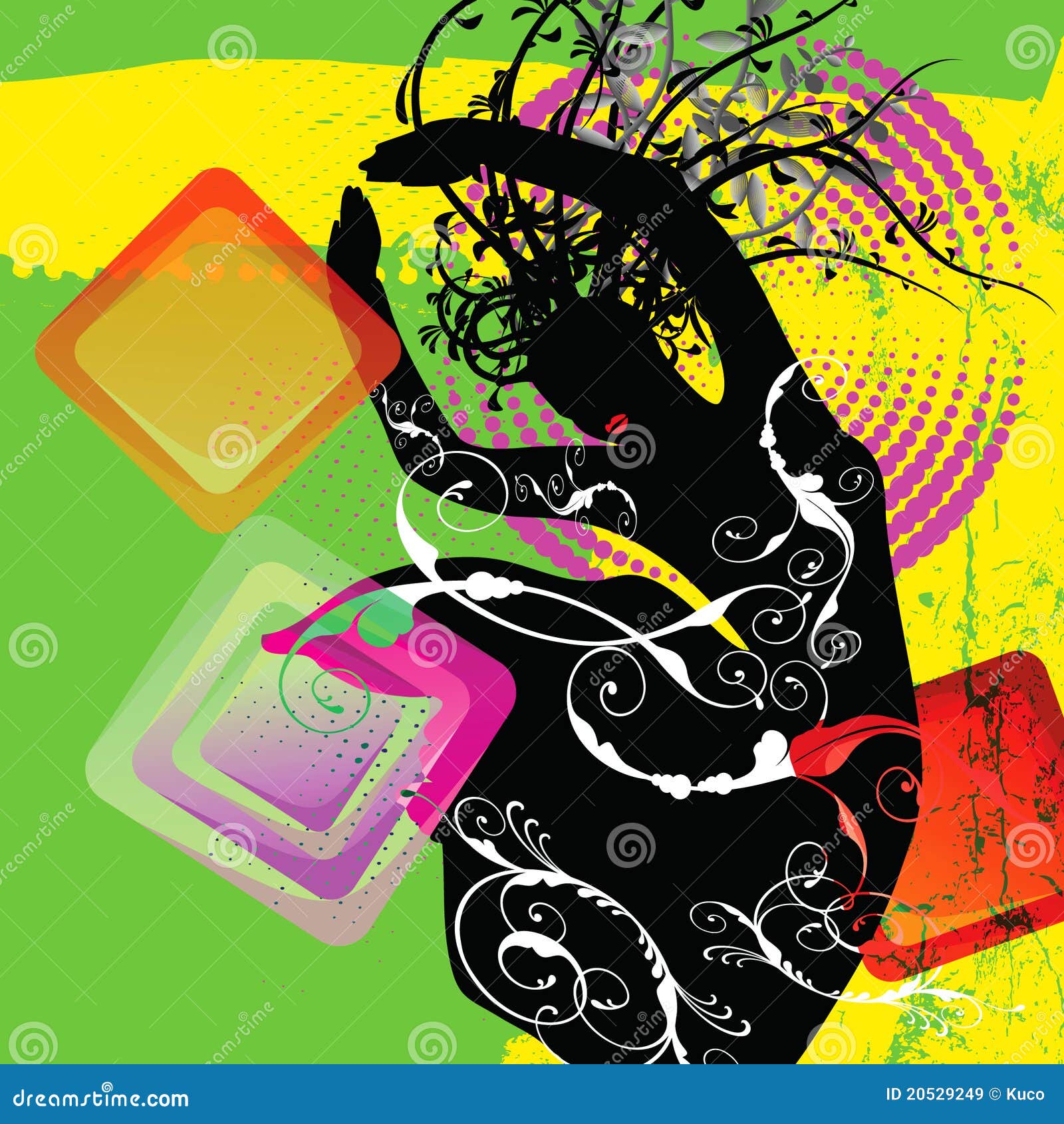 Dancing queen stock vector. Illustration of motion, colors - 20529249