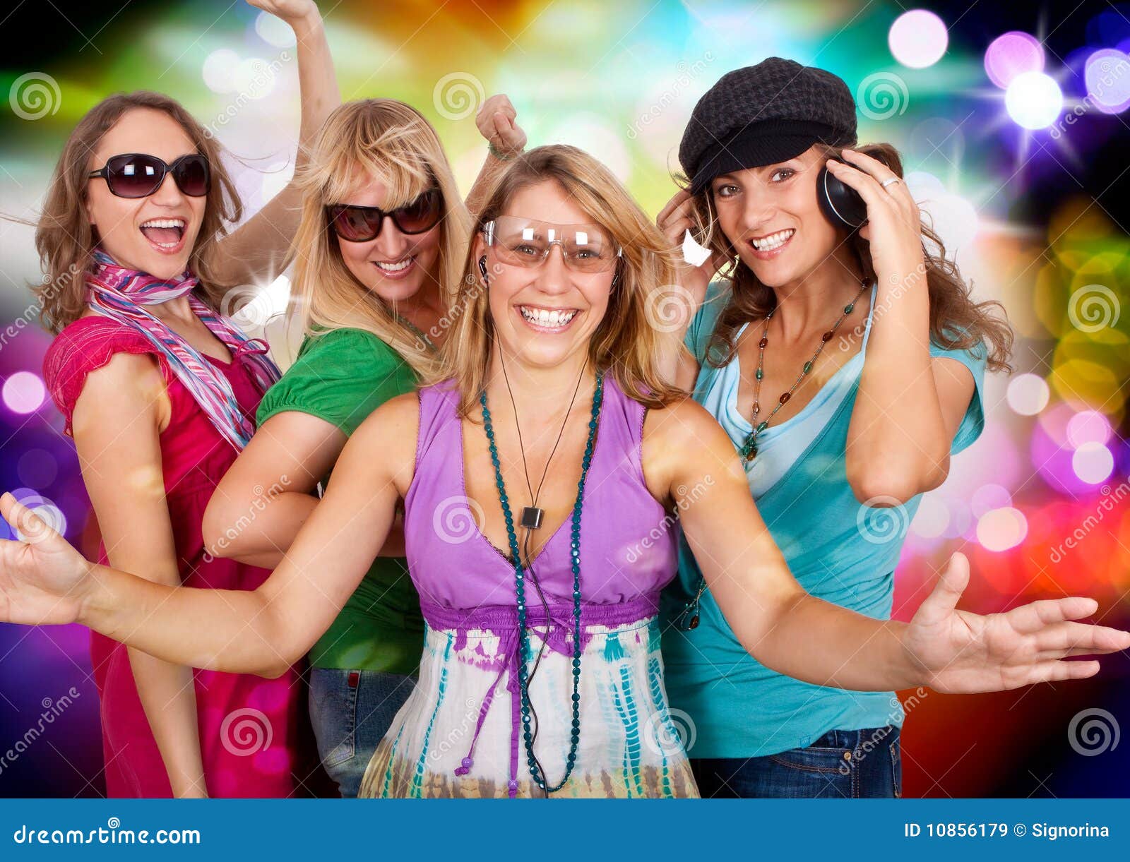 Dancing queens 3 stock image. Image of laughing, playful - 10856179
