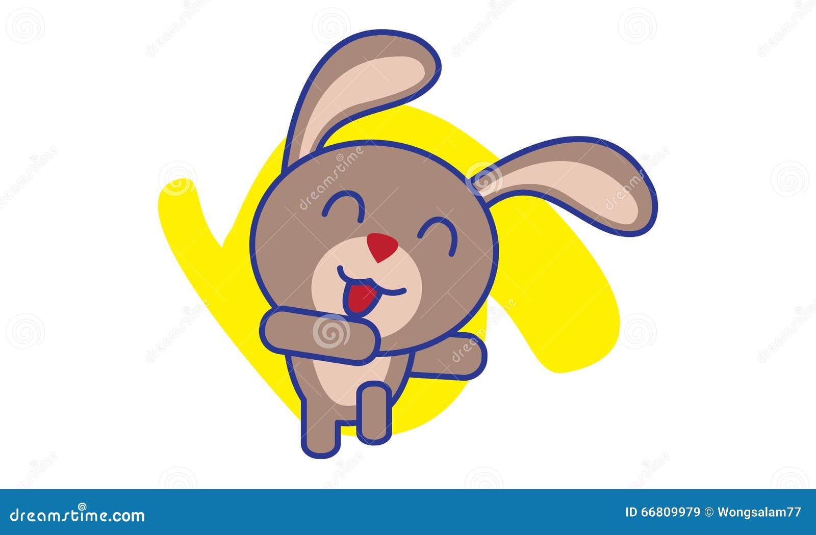 Dancing Rabbits stock vector. Illustration of drawing - 66809979