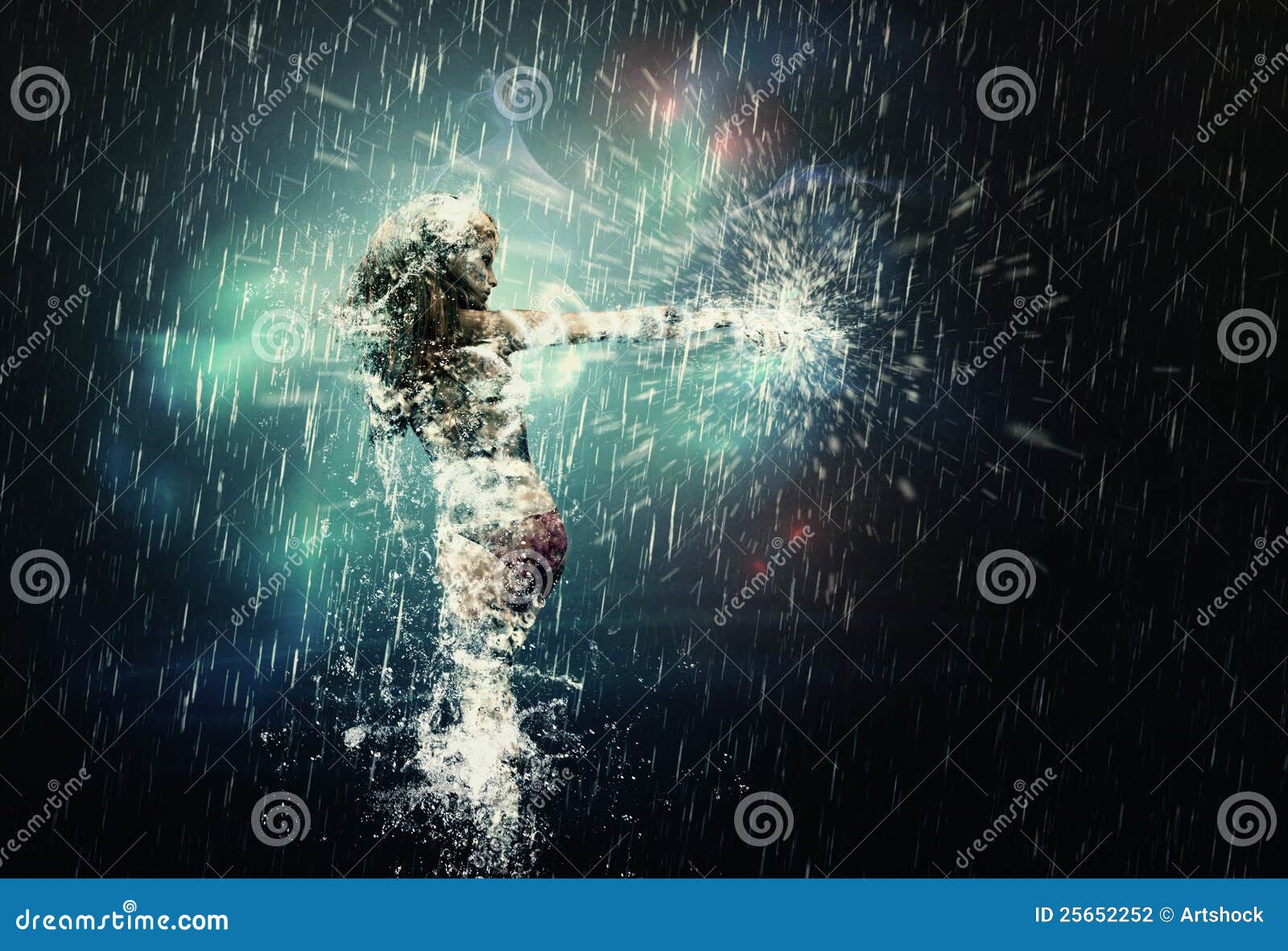 Dancing In The Rain Cartoon Vector | CartoonDealer.com #10838295