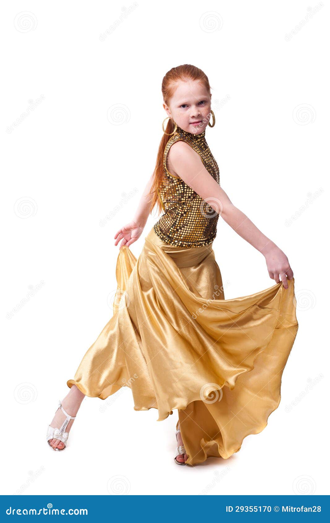 Dancing Redhead Little Girl Stock Photo - Image of good, music: 29355170