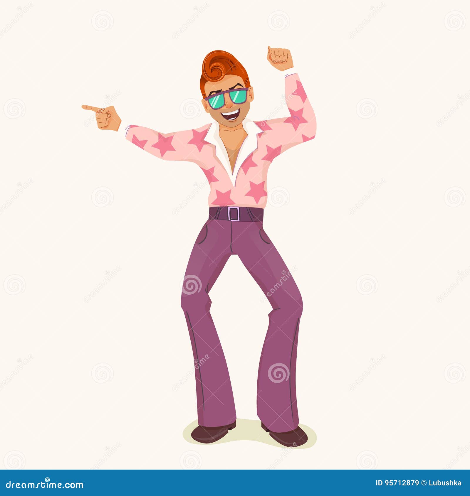 Dancing retro man stock vector. Illustration of glamour - 95712879
