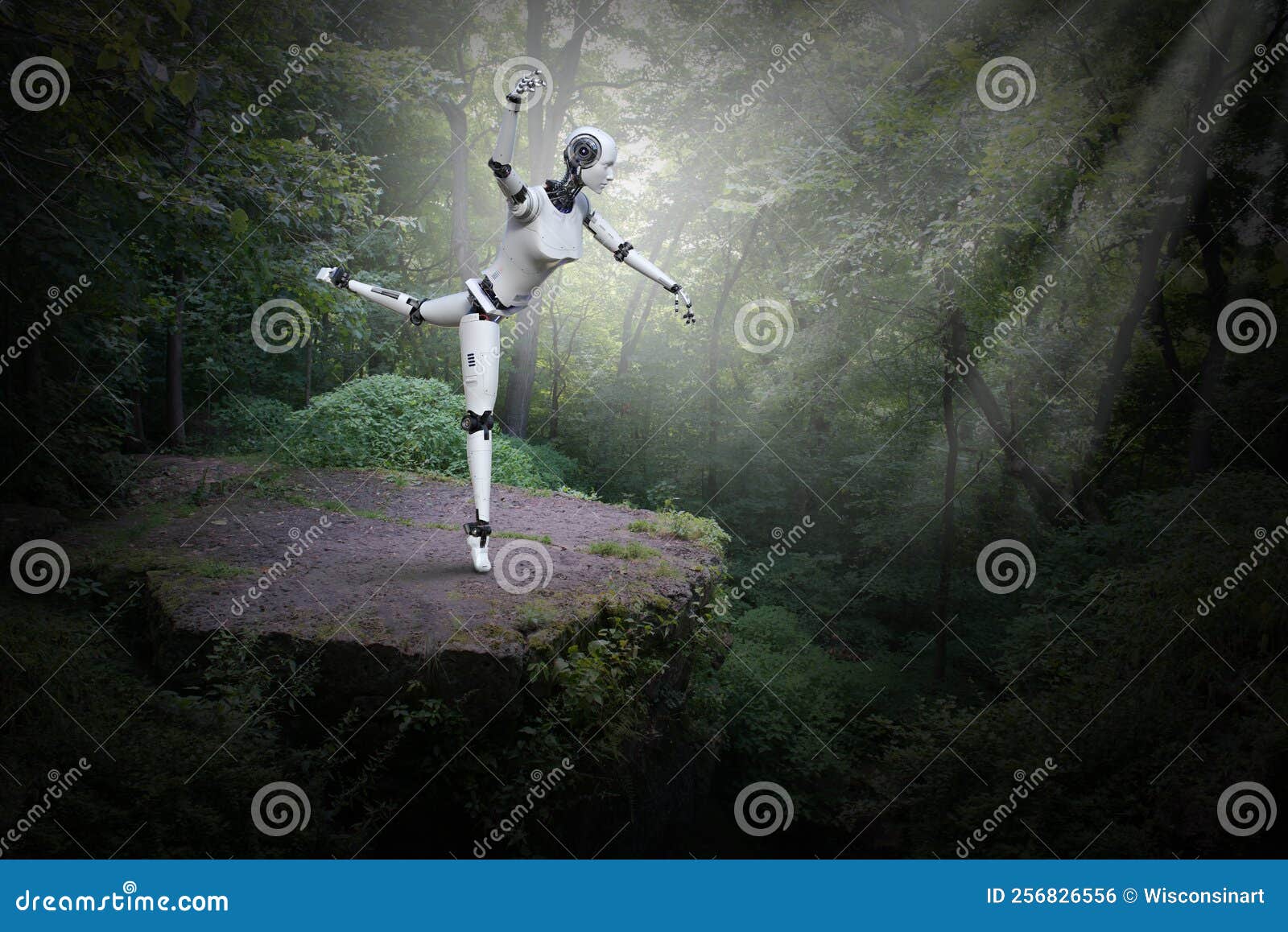 Dancing Robot, Ballet, Woods, Nature Stock Photo - Image of please ...