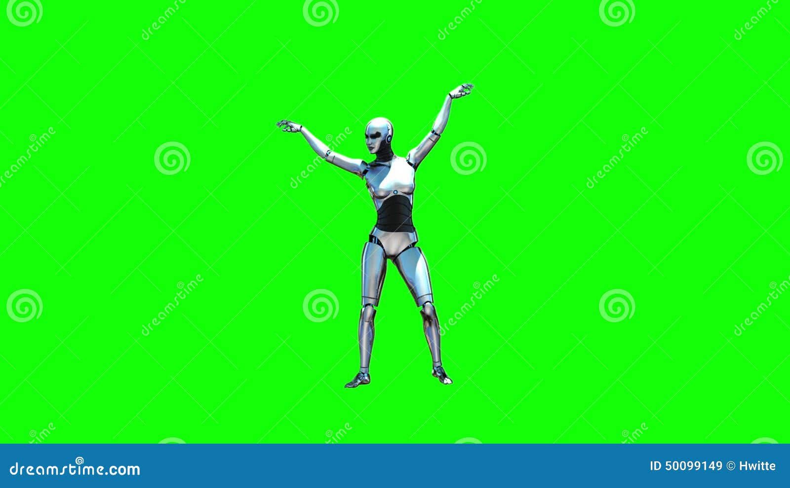 Dancing Robot Girl (Green Screen) Stock Video - Video of party, fiction ...