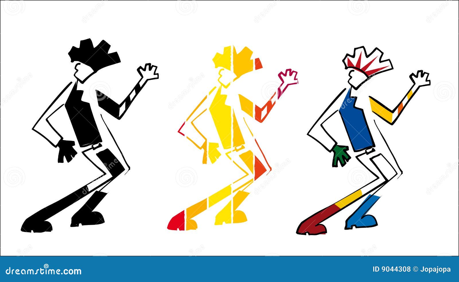 Dancing rock guy stock vector. Illustration of people - 9044308