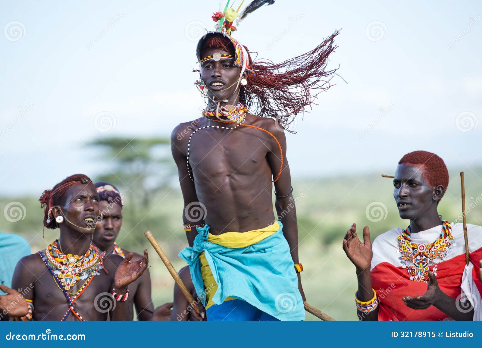 Dancing Samburu Young Man editorial image. Image of black - 32178915