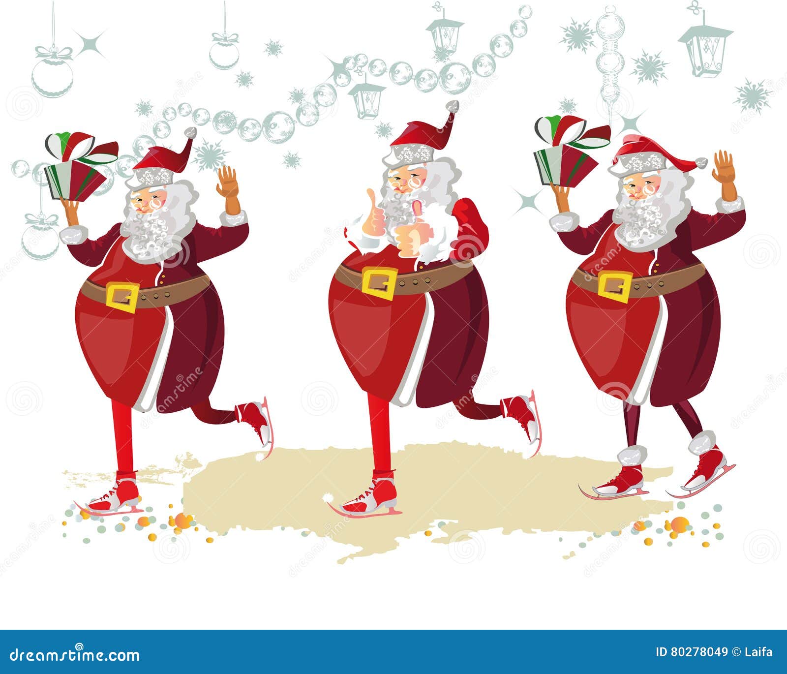 Dancing Santa illustrazione vettoriale. Illustrazione di ballare - 80278049