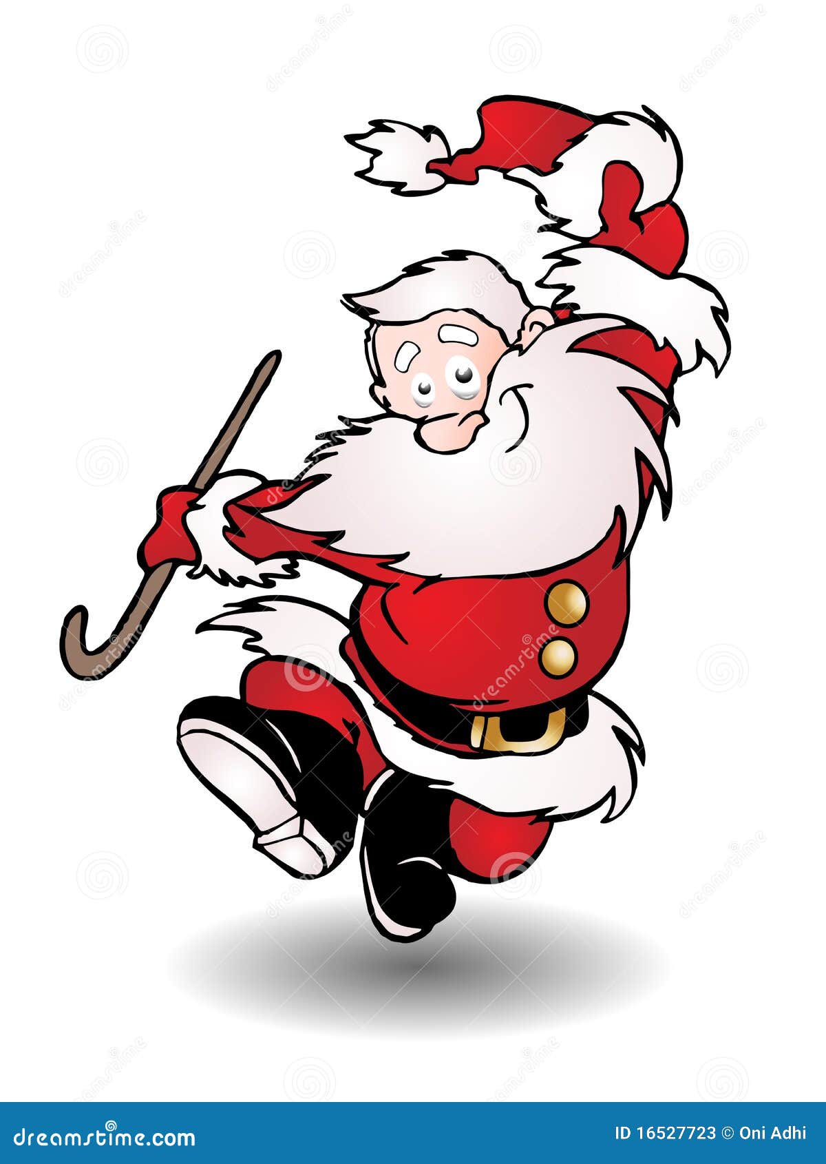 Dancing santa claus stock illustration. Illustration of check - 16527723