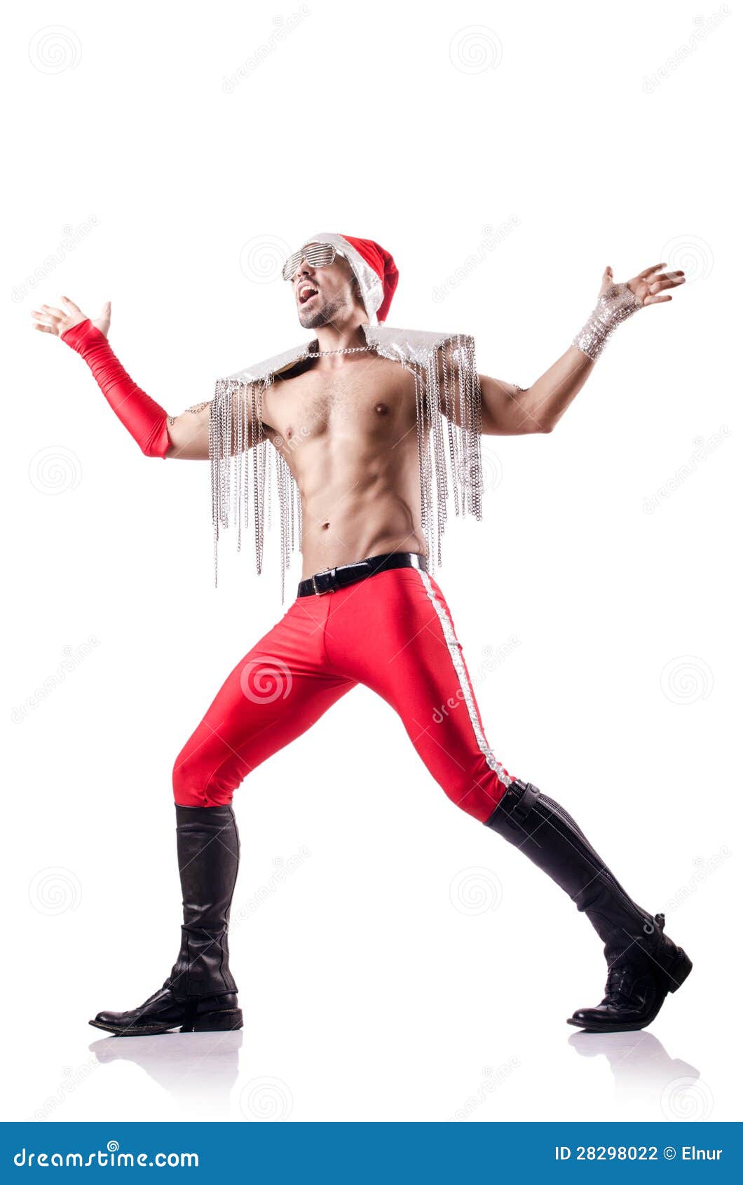 Dancing santa isolated stock photo. Image of ballet, season - 28298022