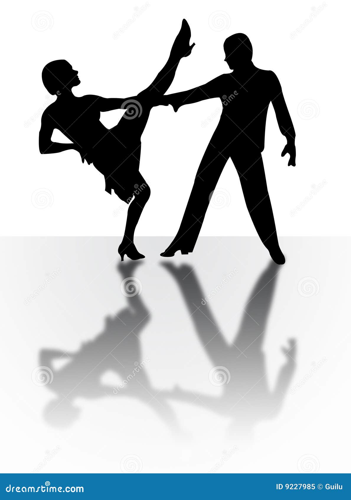 Dancing shadow stock vector. Illustration of hobby, grace - 9227985