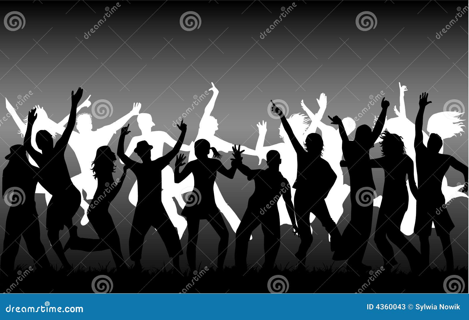 Dancing Shadows stock vector. Illustration of show, shadow - 4360043