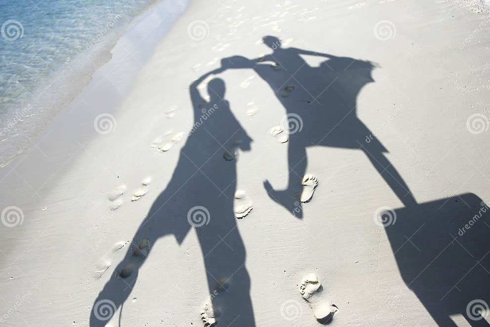 Dancing Shadows on Beach Sands Stock Image - Image of beach, shadow ...