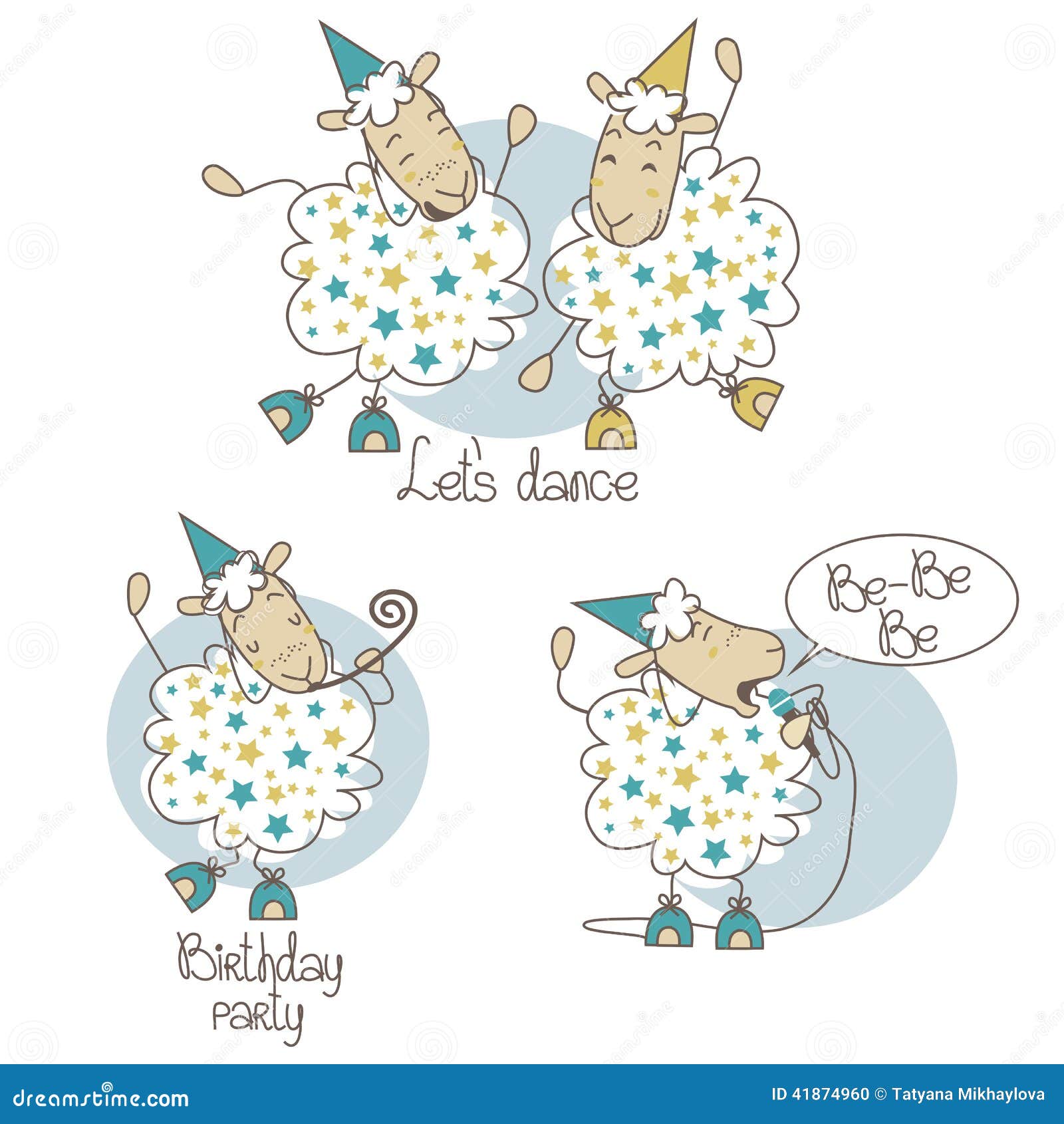 Dancing sheep stock vector. Illustration of cartoons - 41874960