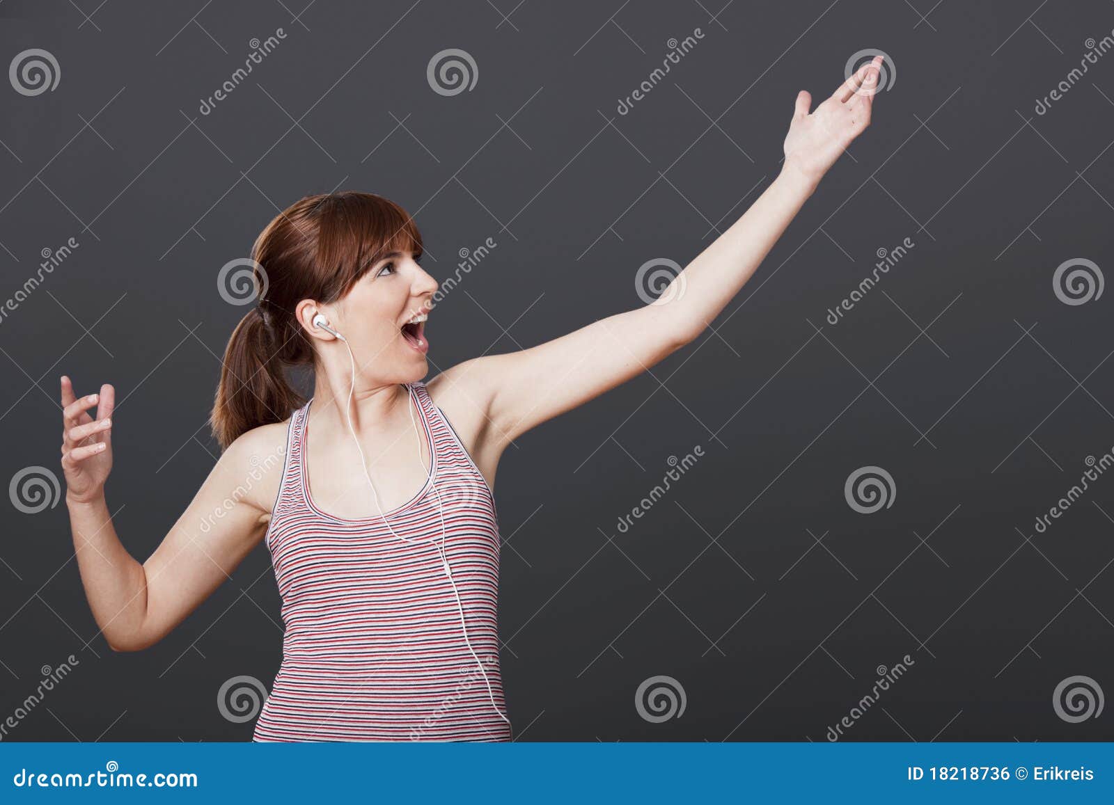 Dancing and singing stock photo. Image of grey, beauty - 18218736