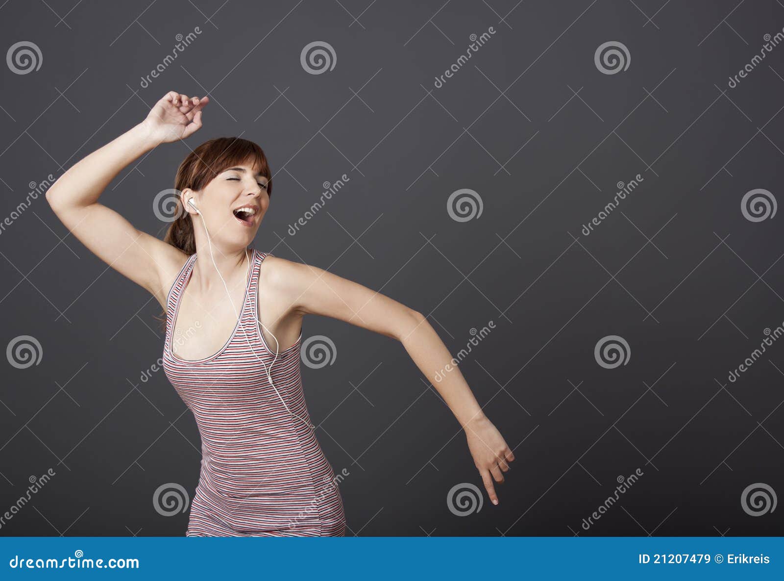 Dancing and singing stock image. Image of audio, grey - 21207479
