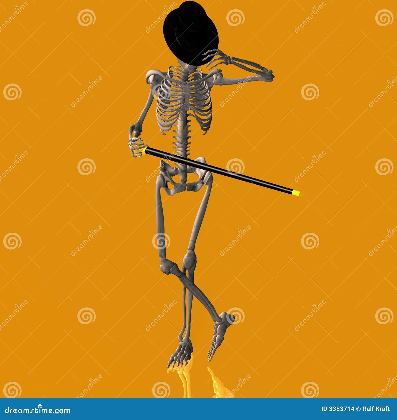 Dancing Skeleton #03 stock illustration. Illustration of 3dlipartsde ...