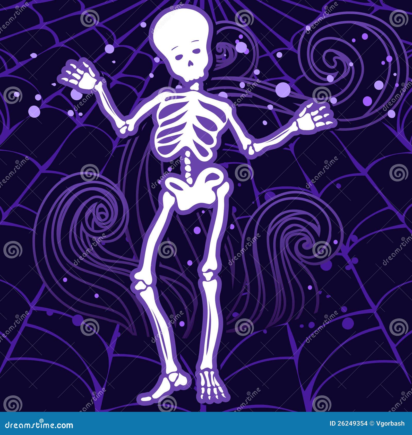 Dancing Skeleton stock illustration. Illustration of october - 26249354