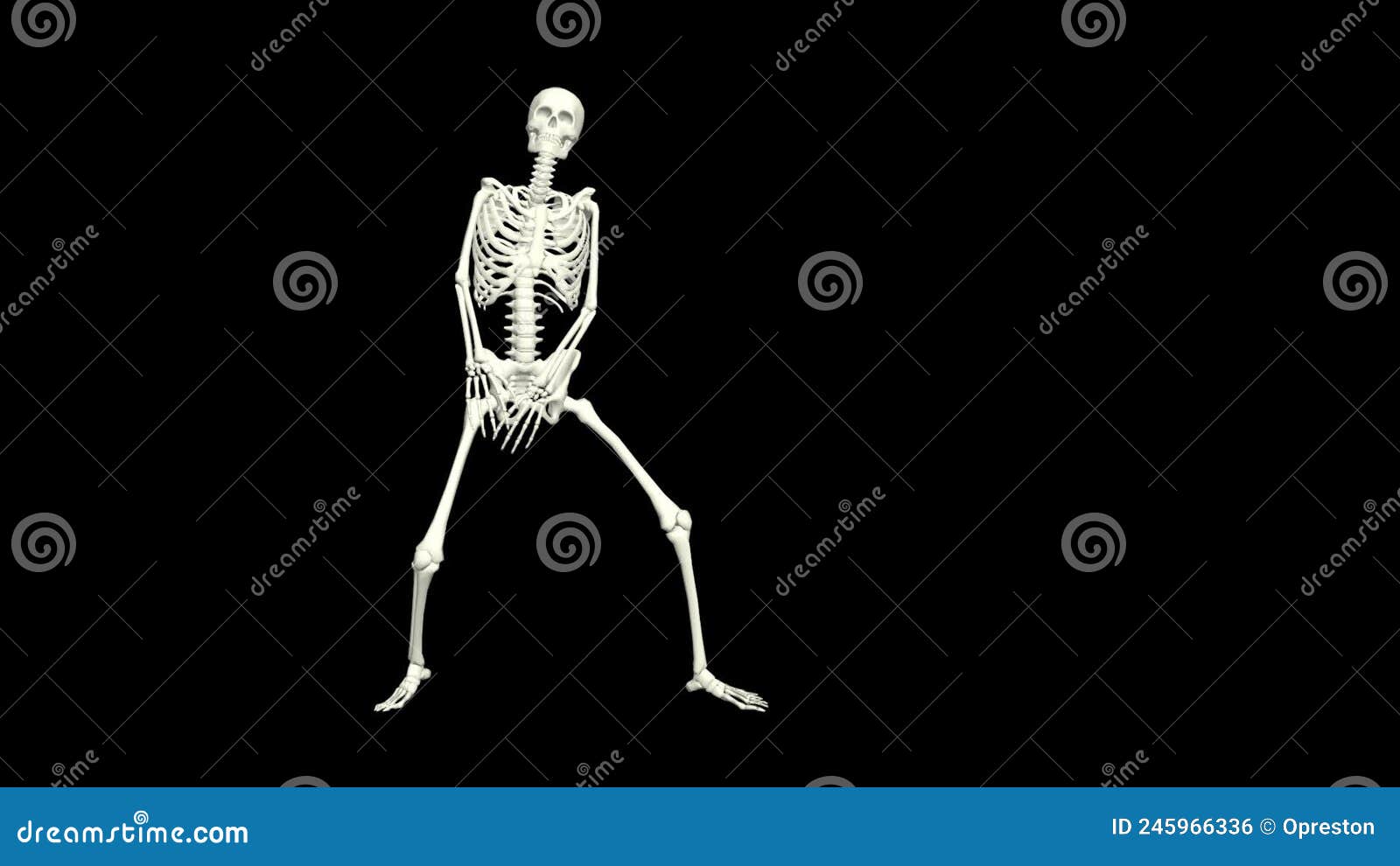Dancing Skeleton 3D. stock footage. Video of comic, animation - 245966336
