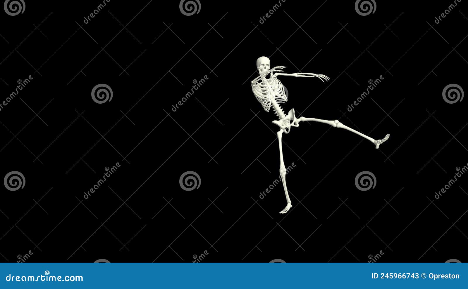 Dancing Skeleton 3D. stock video. Video of halloween - 245966743