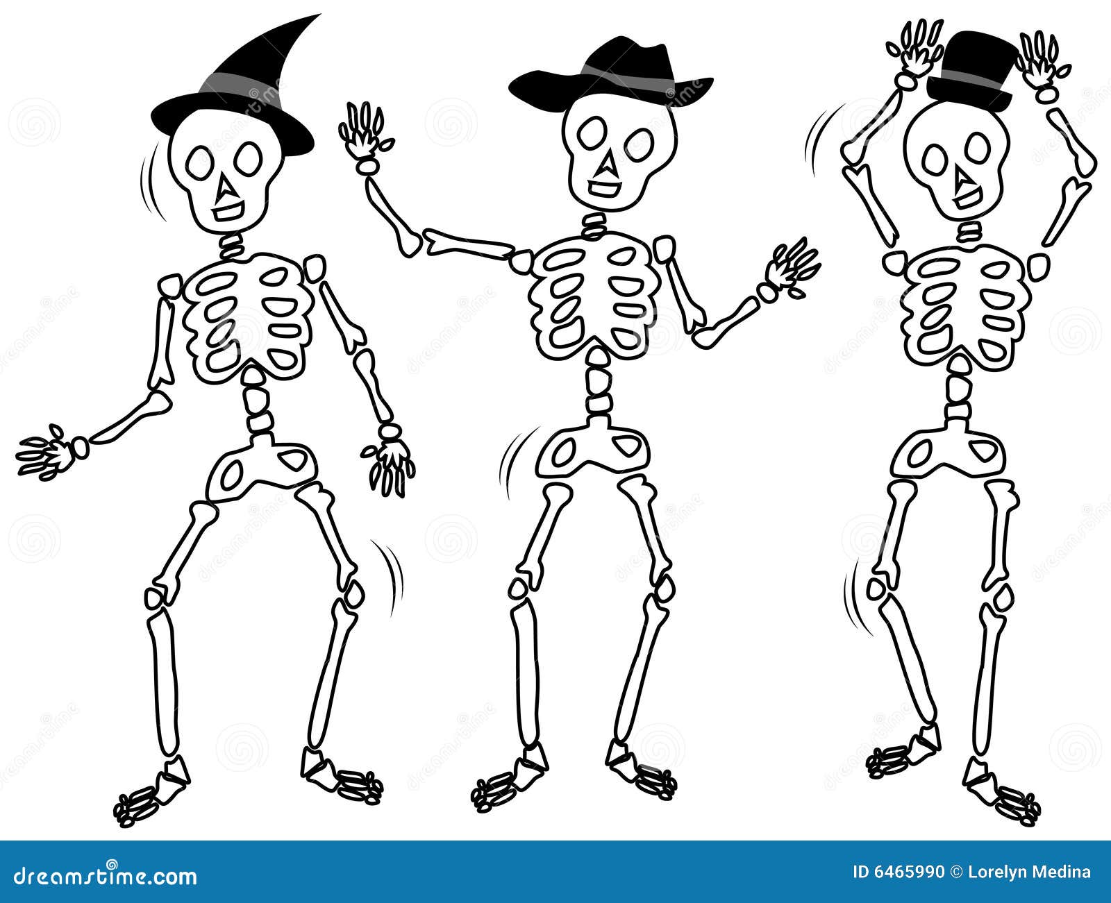 Dancing Skeletons Stock Illustration Illustration Of Cartoon 6465990