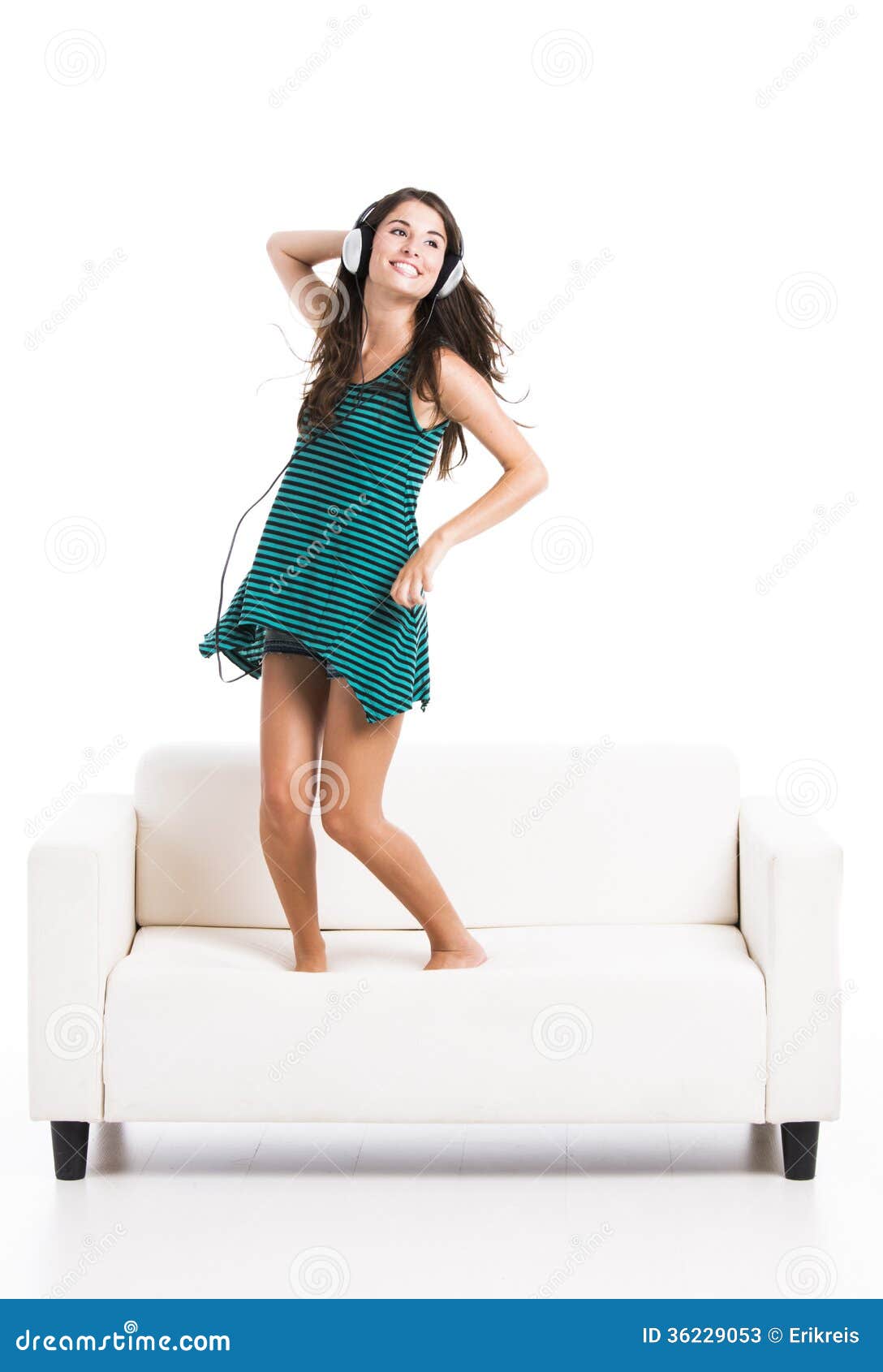 Dancing on the sofa stock image. Image of couch, confident - 36229053