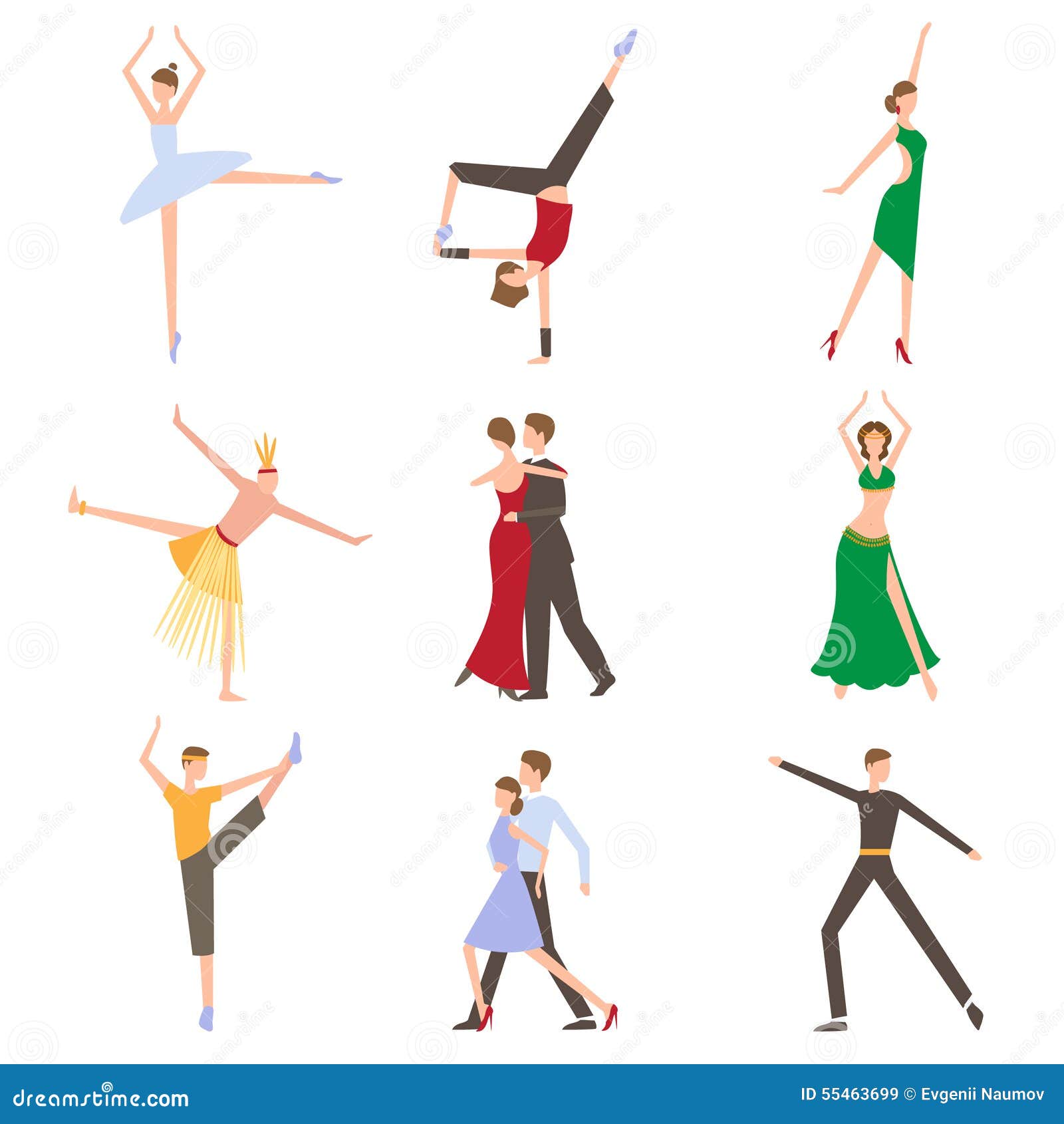 Dancing Styles Flat design stock vector. Illustration of beautiful ...