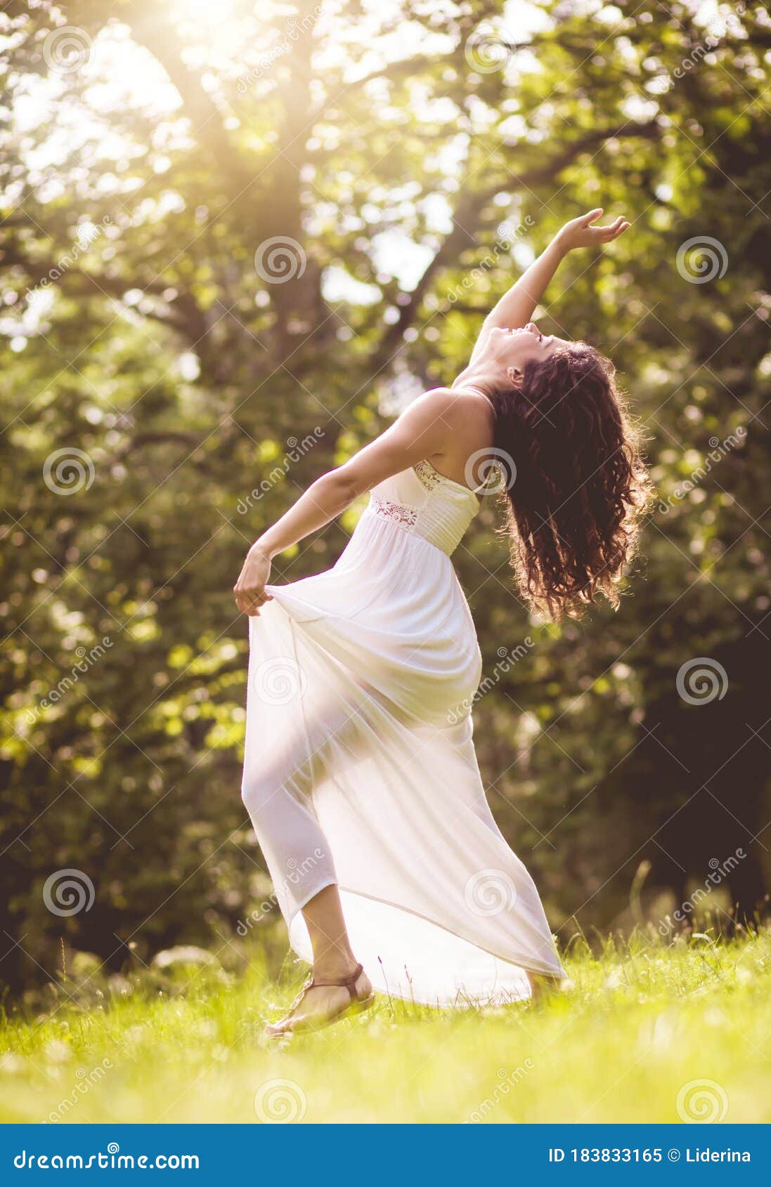 Dancing on sun stock image. Image of smiling, park, enjoy - 183833165