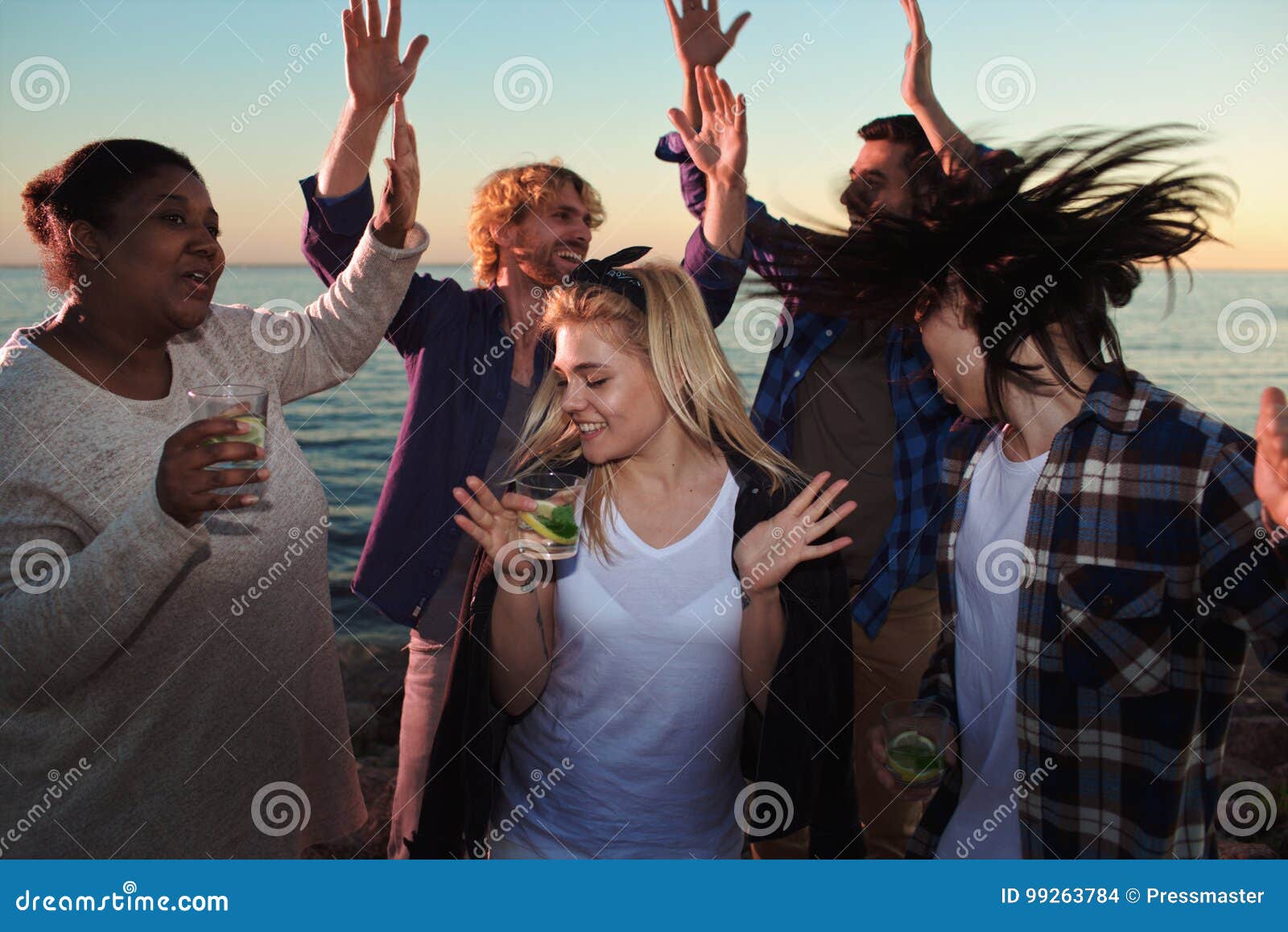 Dancing at sundown stock photo. Image of leisure, girlfriend - 99263784