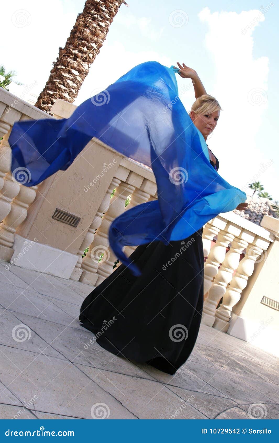 Dancing with swirling veil stock photo. Image of belly - 10729542