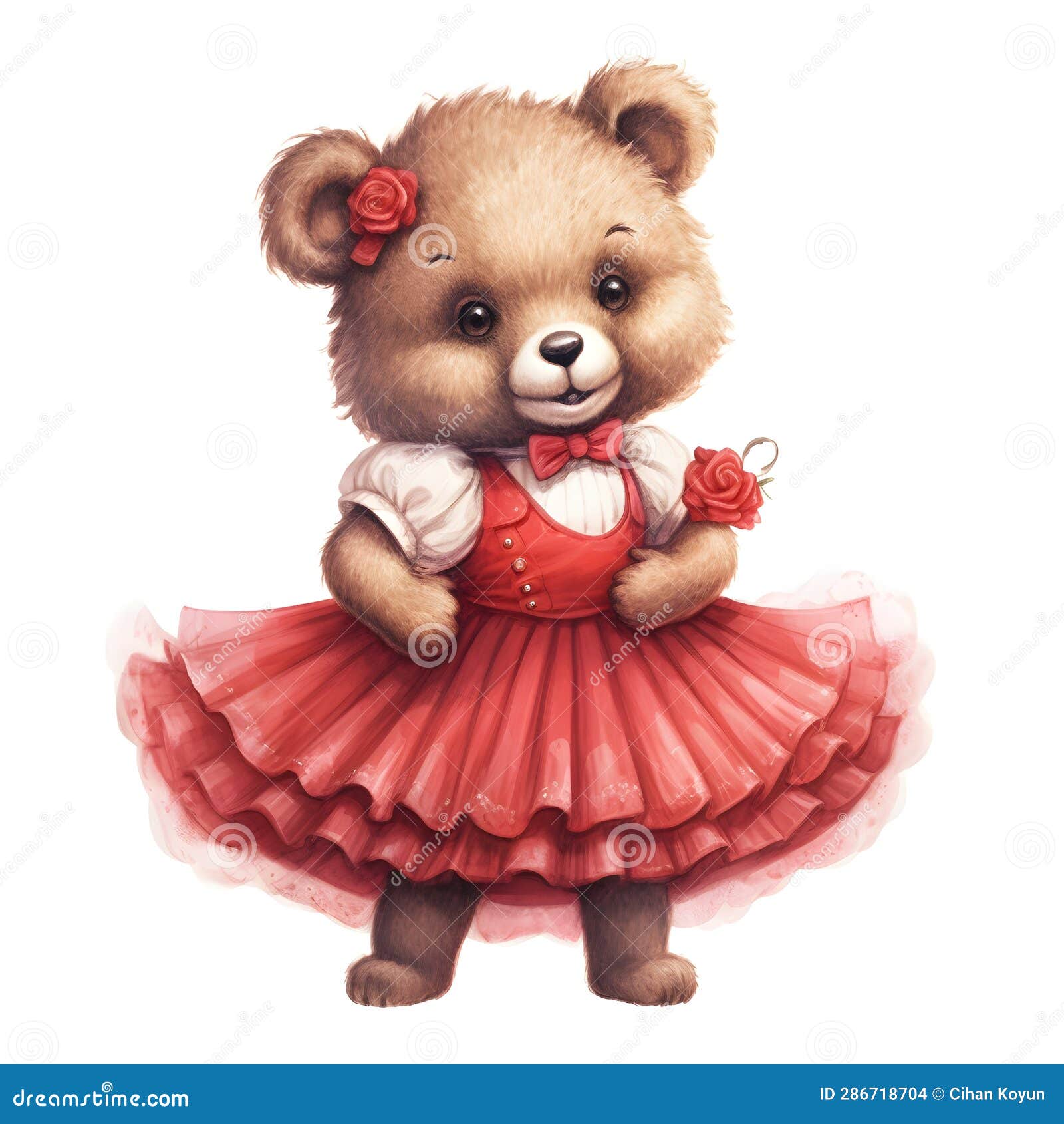 Dancing teddy tutu joy stock illustration. Illustration of baby - 286718704