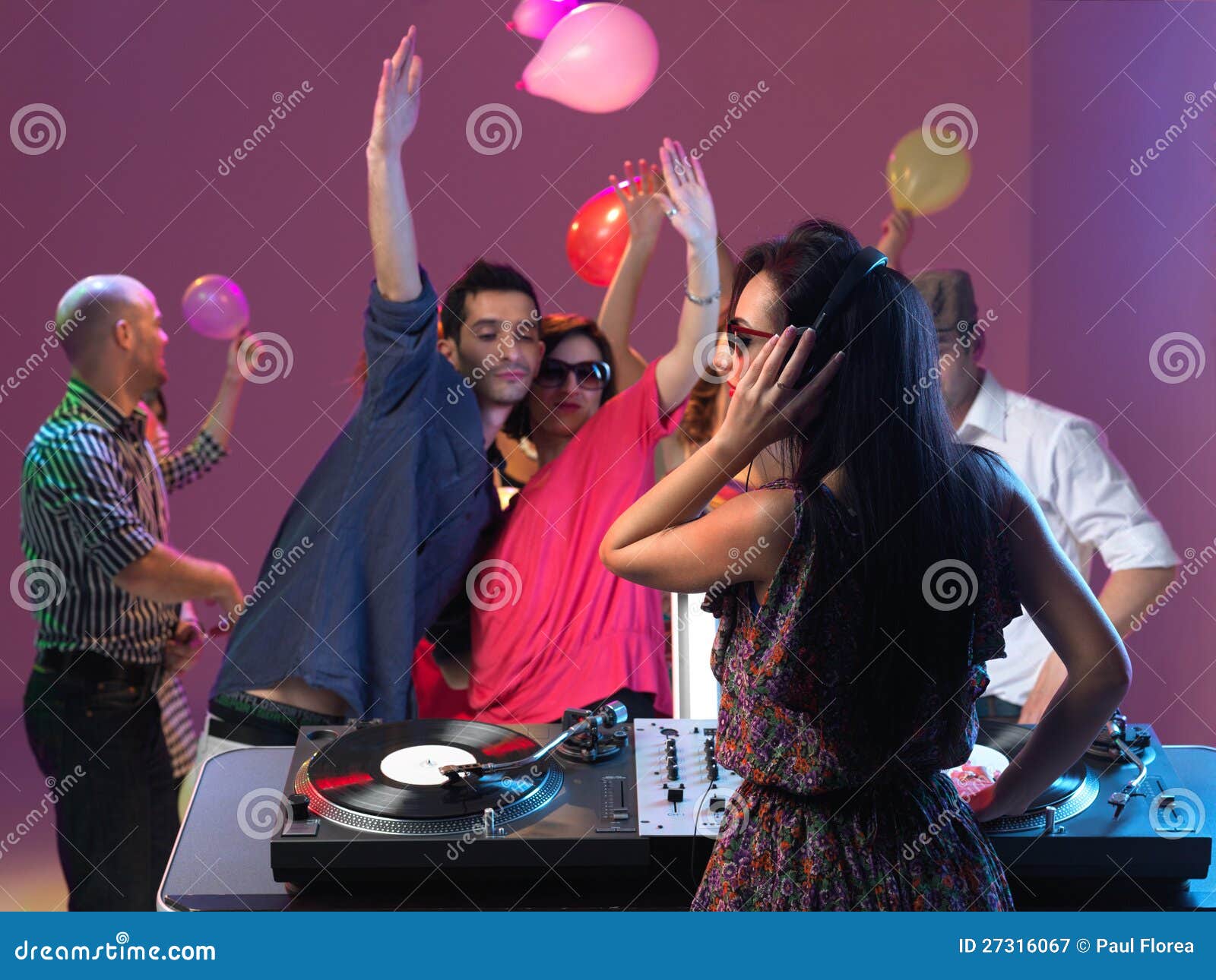 Dancing Together in Front of Dj Stock Image - Image of occasion, hands ...