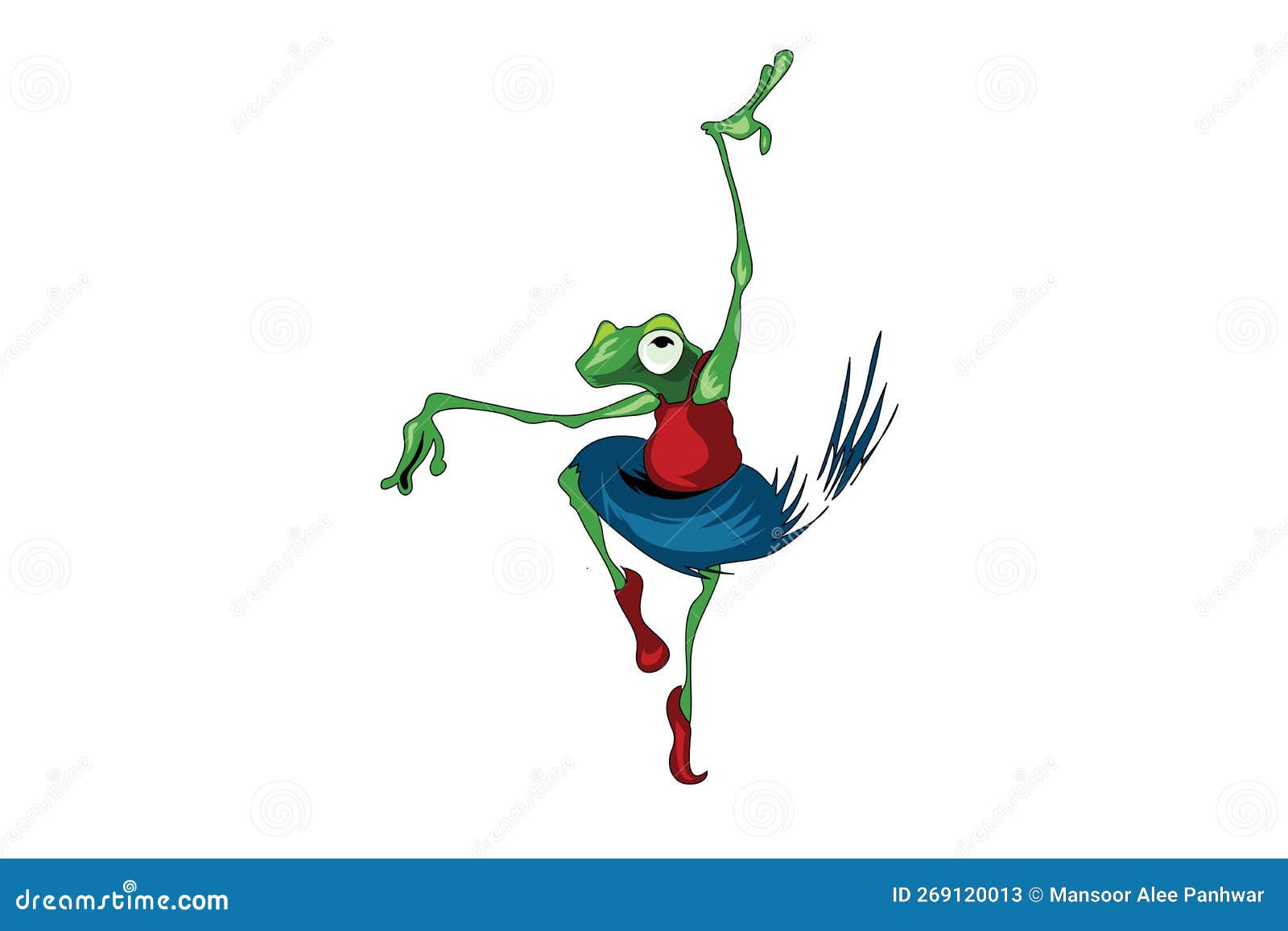 Dancing Tree Frog Vector Illustration | CartoonDealer.com #24429444
