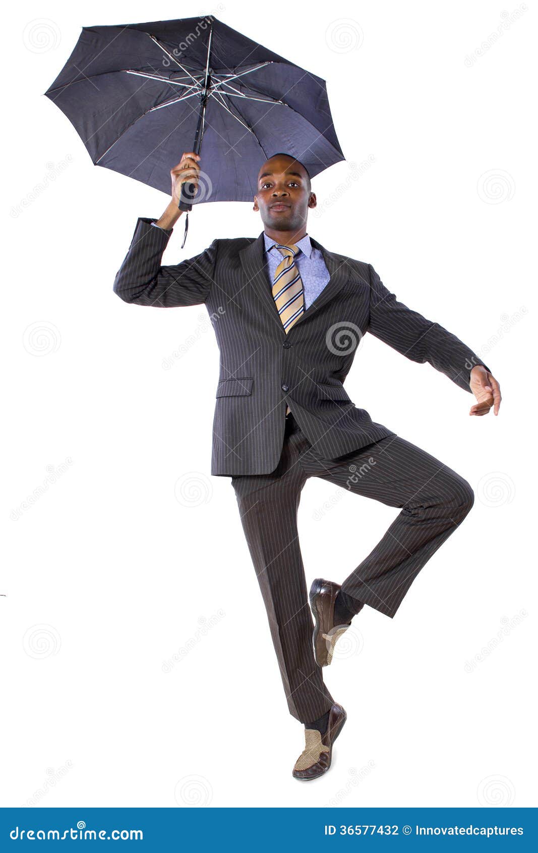 Dancing with an Umbrella stock photo. Image of happy - 36577432