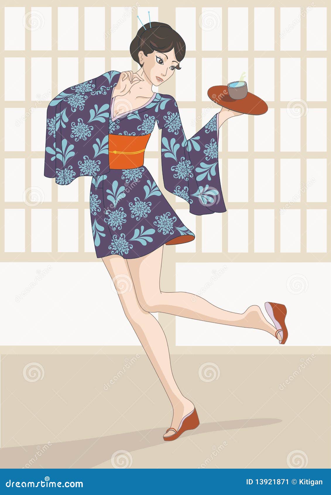 Dancing Waitress Stock Illustrations – 61 Dancing Waitress Stock ...