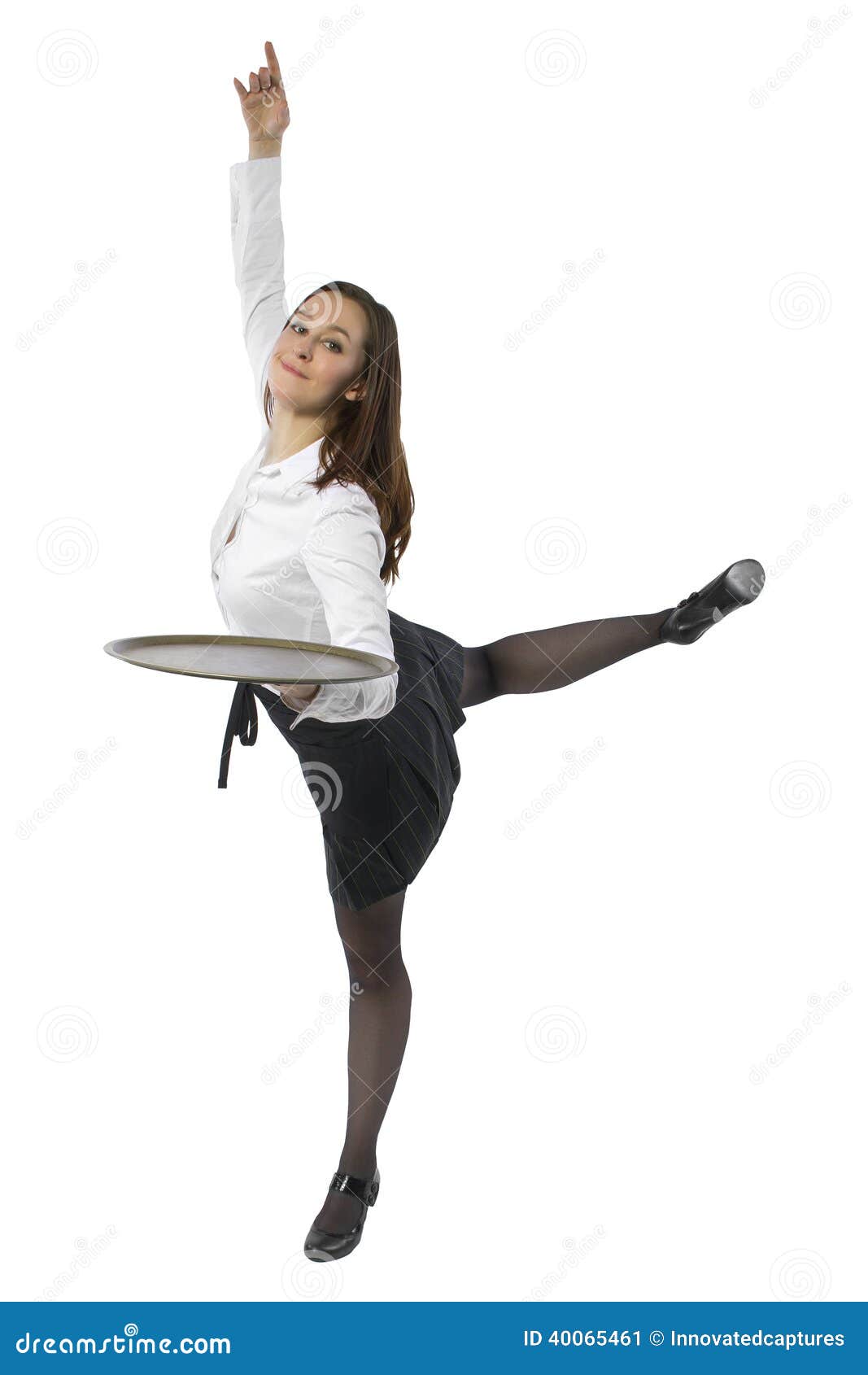 Dancing Waitress stock image. Image of industry, attractive - 40065461