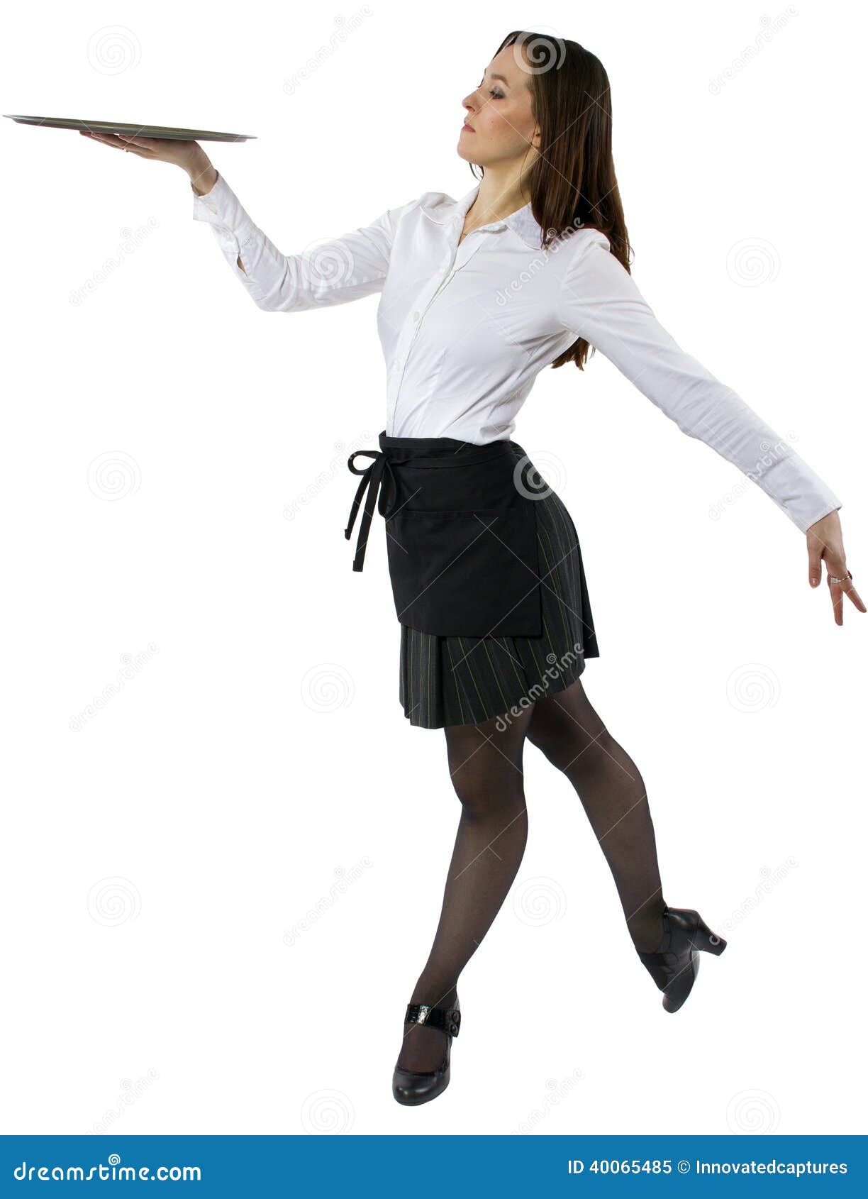 Dancing Waitress stock image. Image of bartender, dancing - 40065485