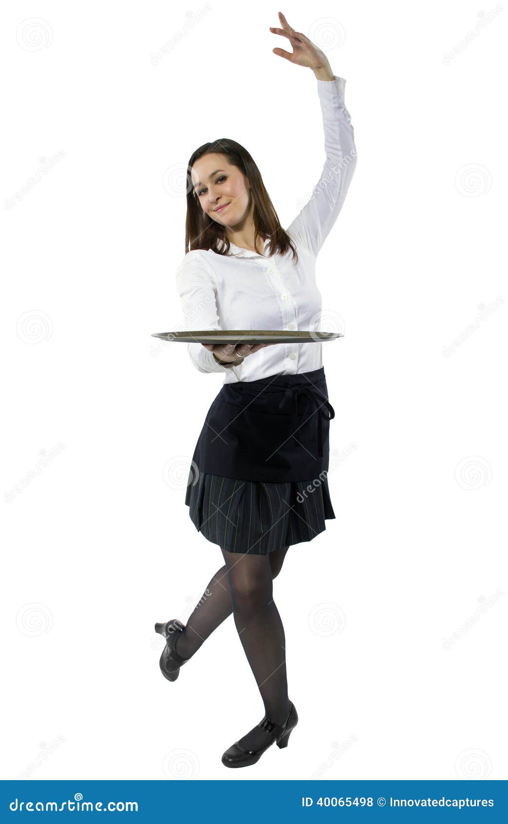 Dancing Waitress stock photo. Image of elegant, bartender - 40065498