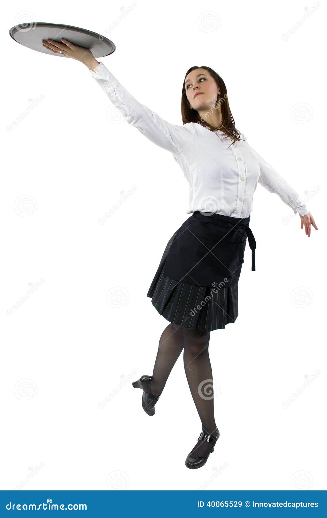 Dancing Waitress stock image. Image of employee, bartender - 40065529