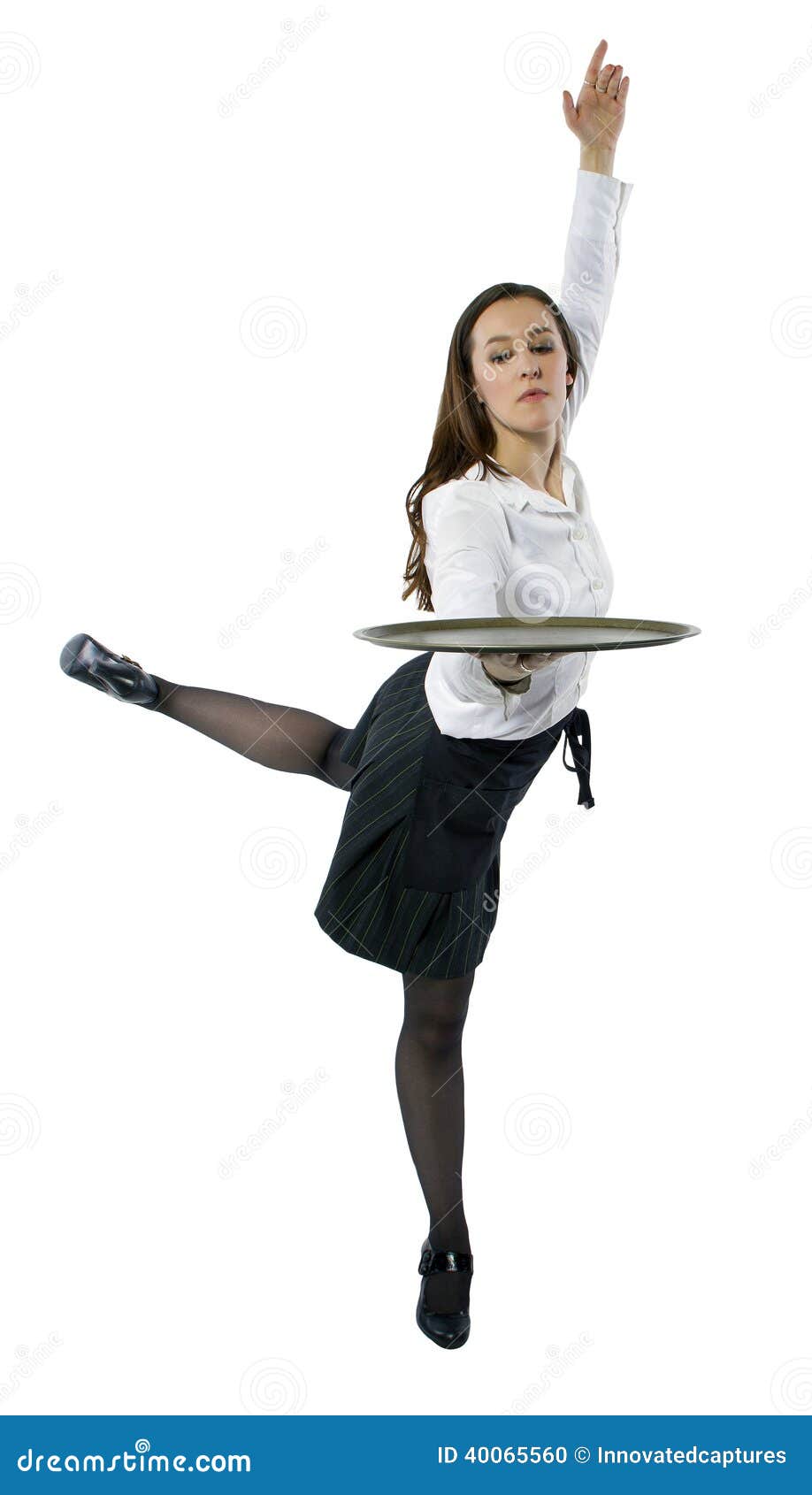Dancing Waitress stock photo. Image of elegant, form - 40065560