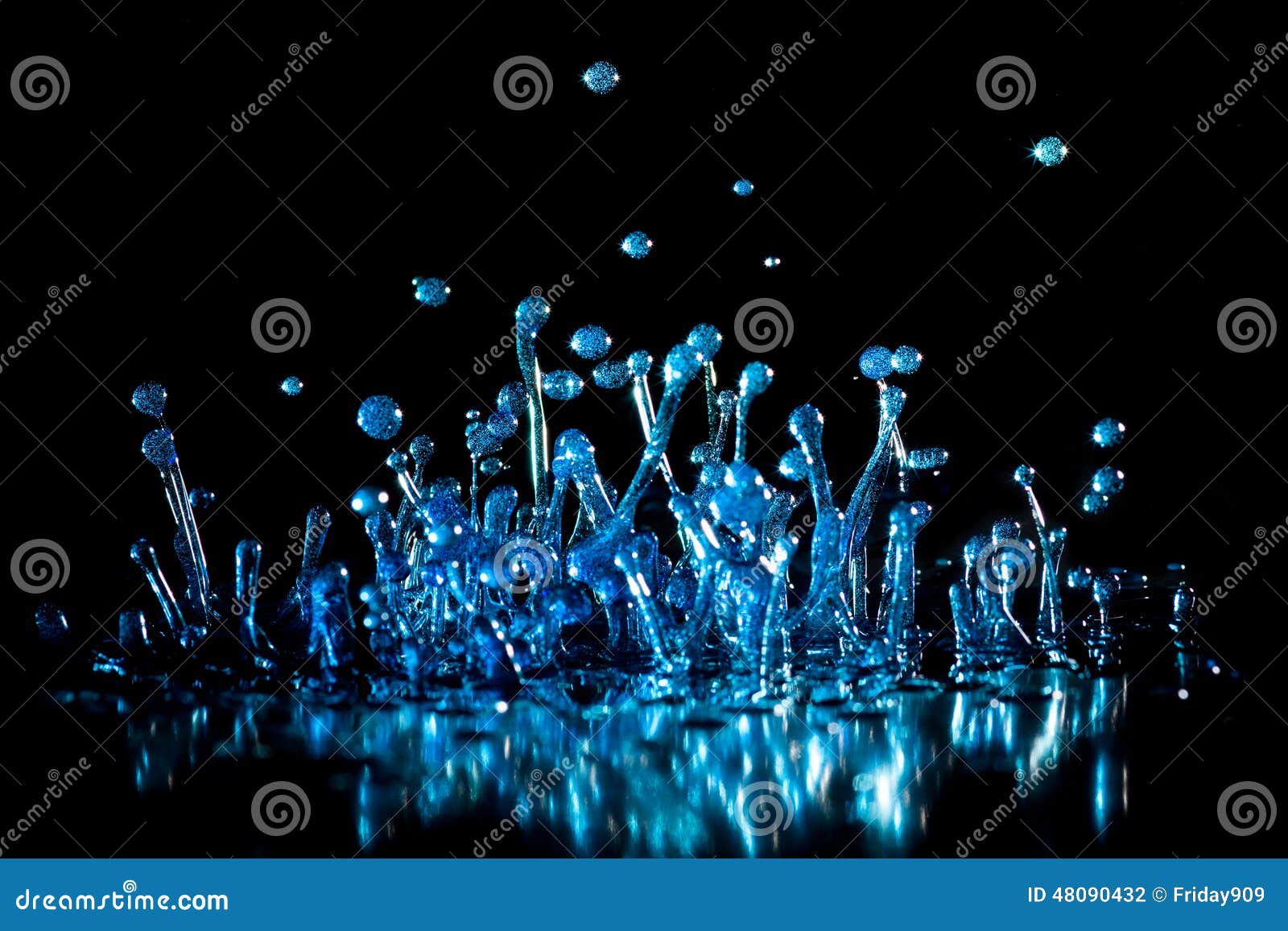 Dancing water drops stock photo. Image of colour, show - 48090432