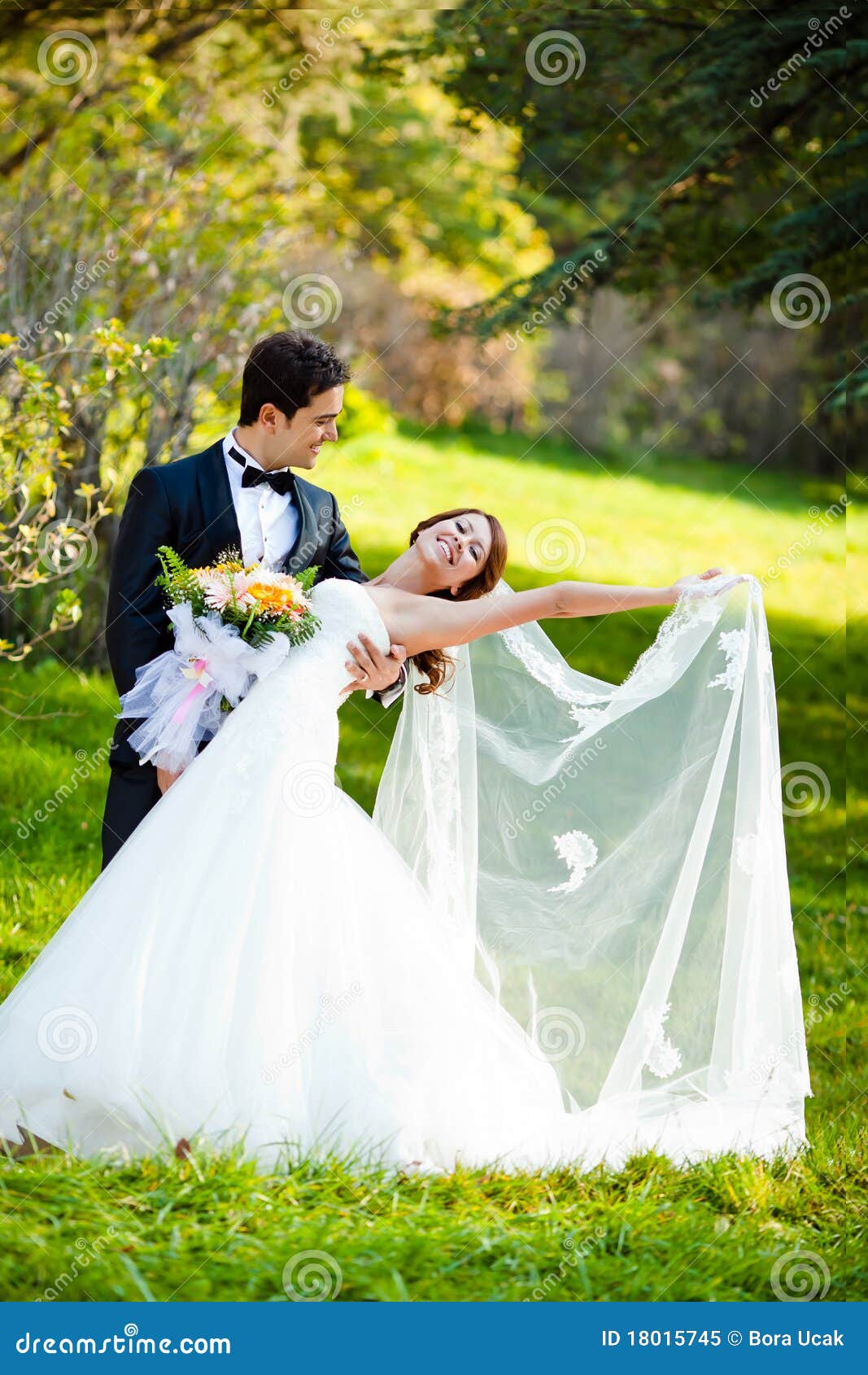 Dancing wedding couple stock image. Image of smiling - 18015745