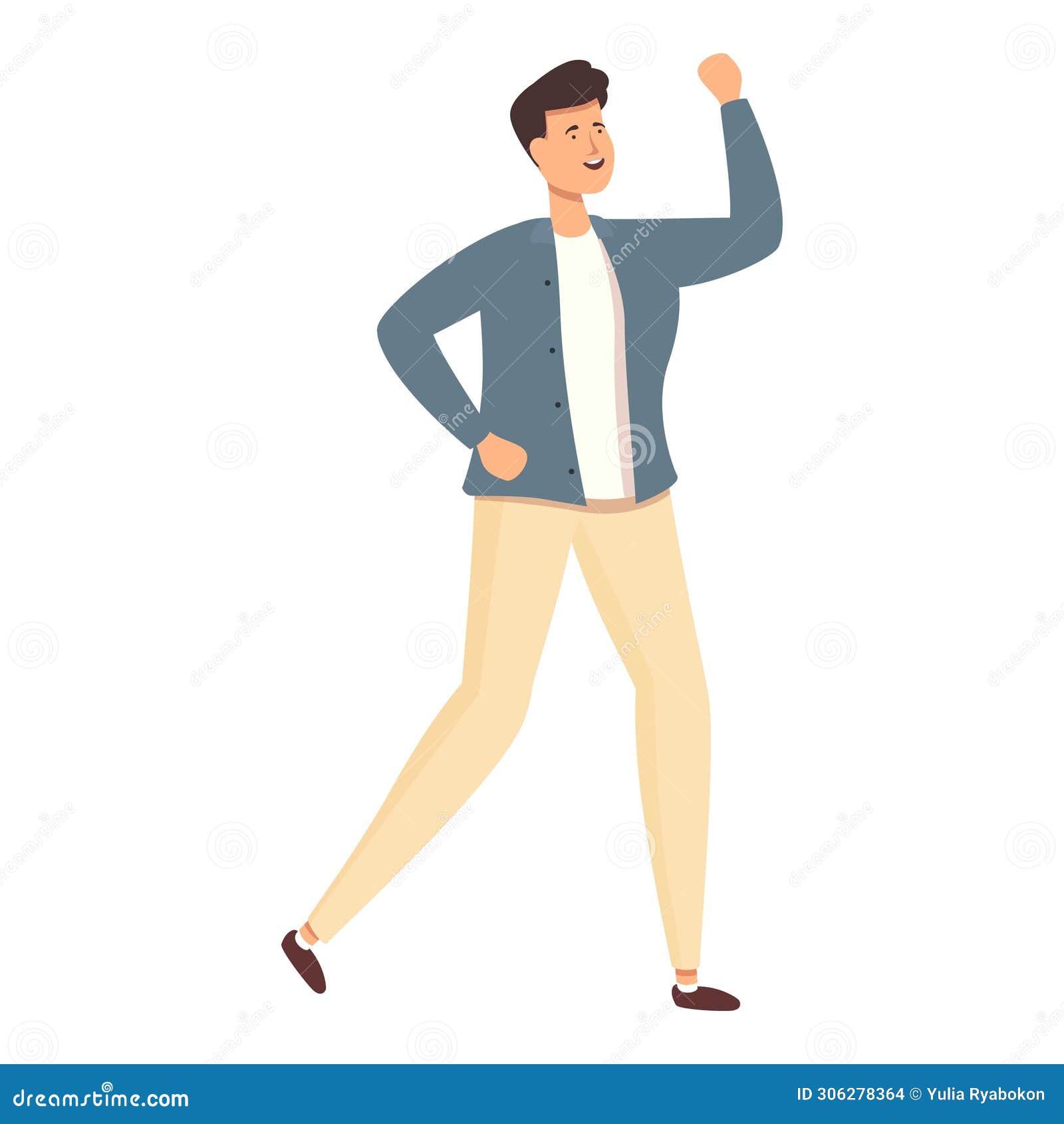 Dancing Winner Worker Icon Cartoon Vector. Office Staff Stock Vector ...