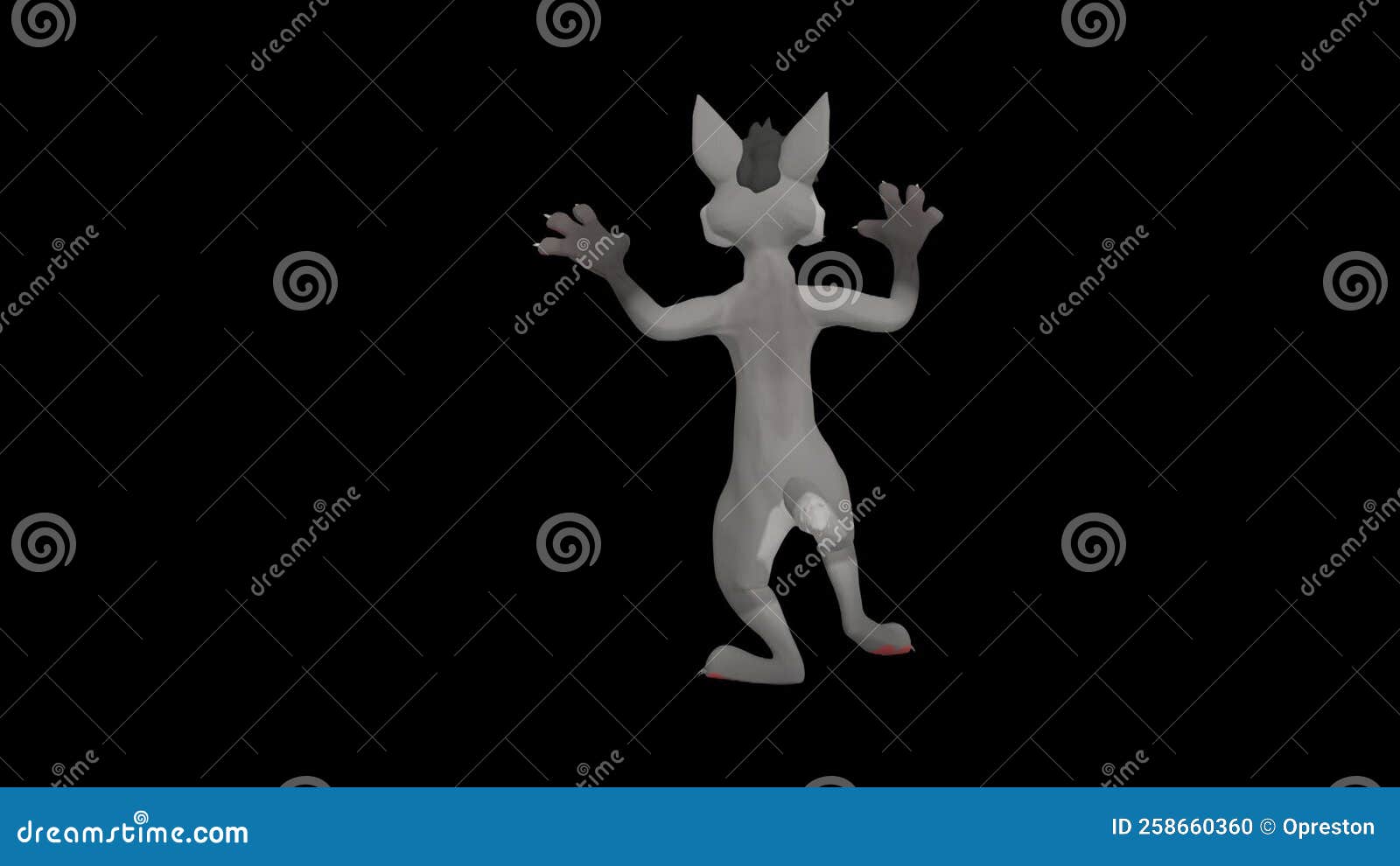 Dancing Wolf. Realistic Professional 3D Animation Stock Footage - Video ...
