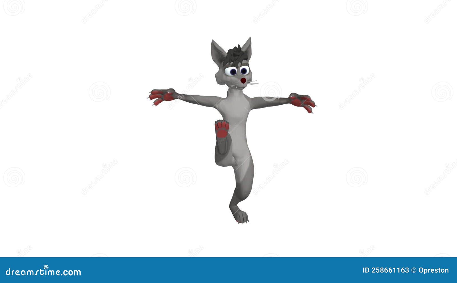 Dancing Wolf. Realistic Professional 3D Animation Stock Video - Video ...